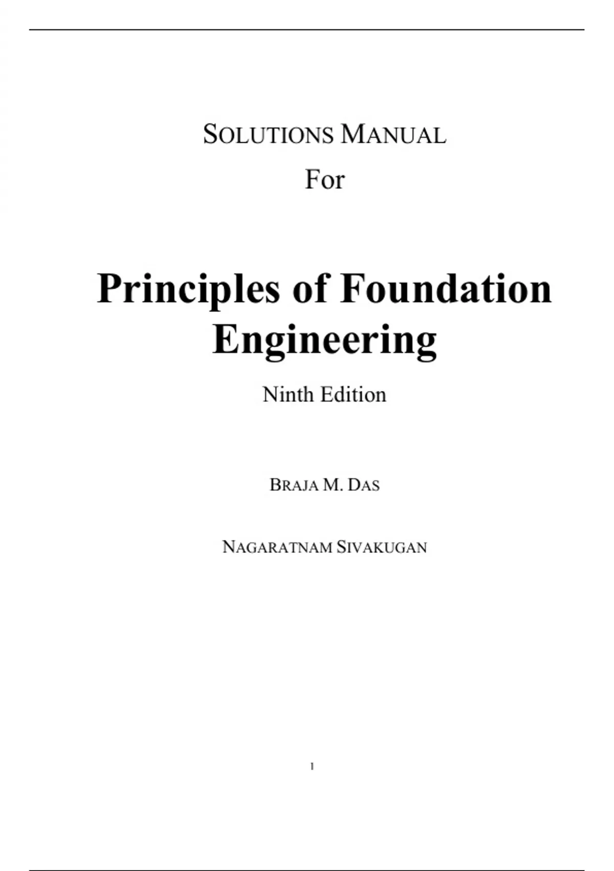 Solutions Manual For Principles of Foundation Engineering 9th Edition ...