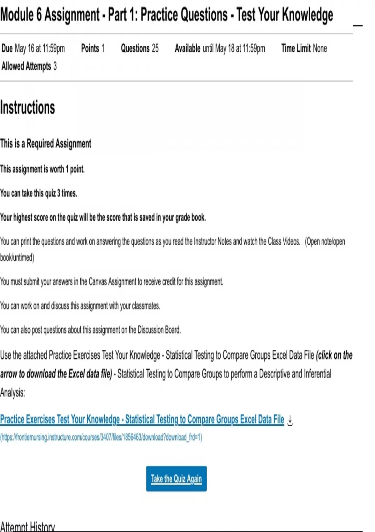 MATH 110 Module 6 Assignment - Part 1: Practice Questions - Test Your ...