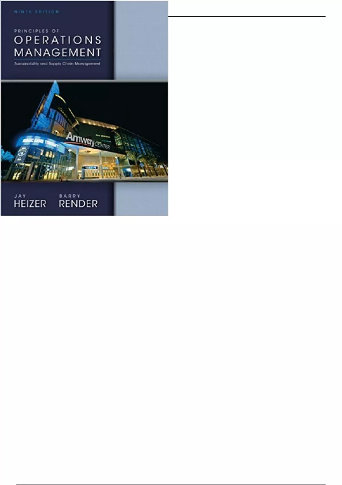 Operations Management 9Th Edition By Heizer Render - Test Bank ...