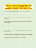 California Driver' License Written Test Practice Questions | 100% ...