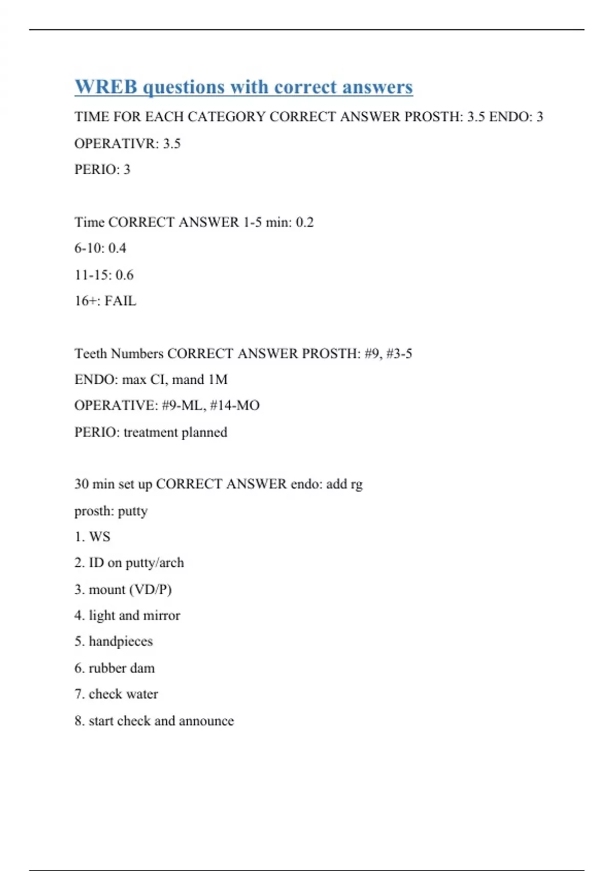 WREB questions with correct answers - WREB - Stuvia US