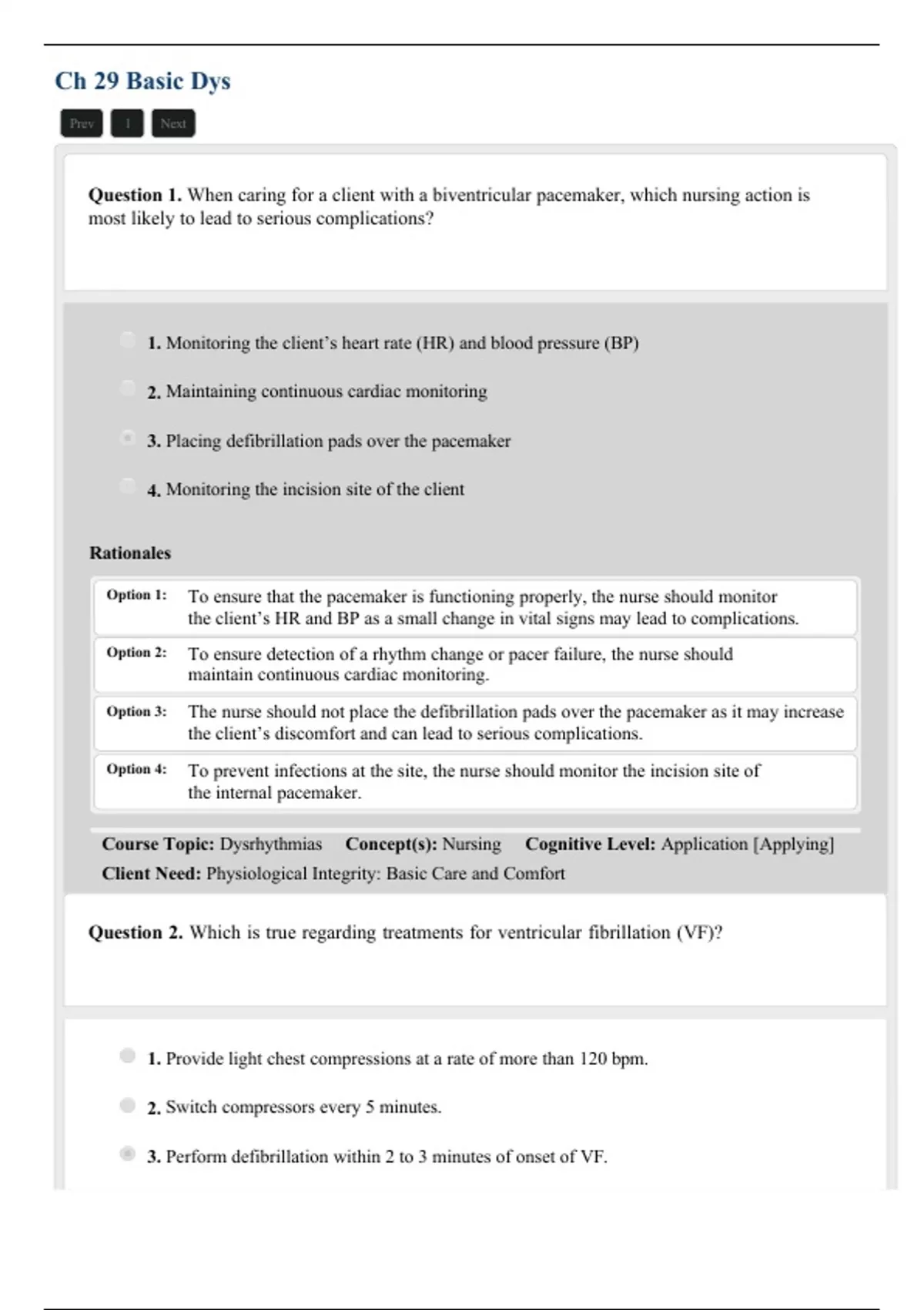 Basic Dysrhythmias - Relias Dysrhythmia - Stuvia US