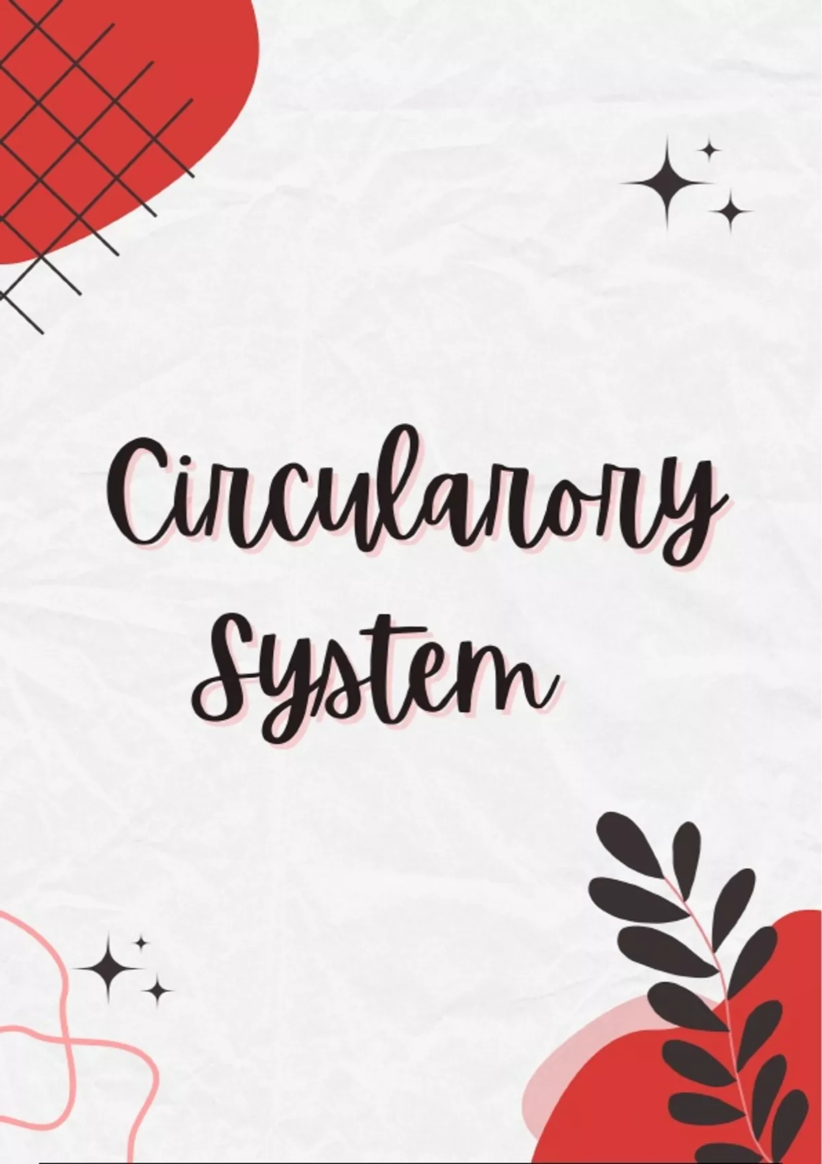 Summary Circulatory Systems :Grade 11 IEB; Life Sciences (Biology ...