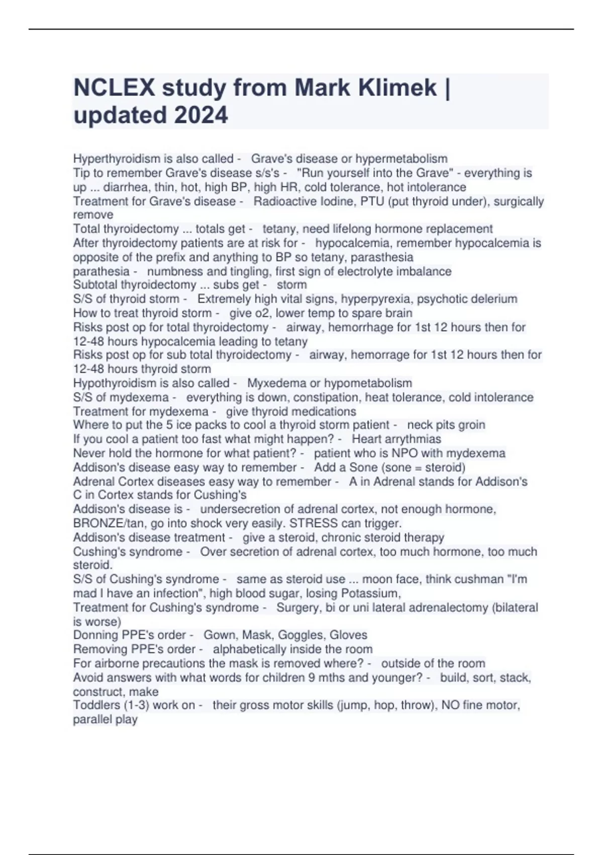 NCLEX study from Mark Klimek | updated 2024 - NCLEX study from Mark ...