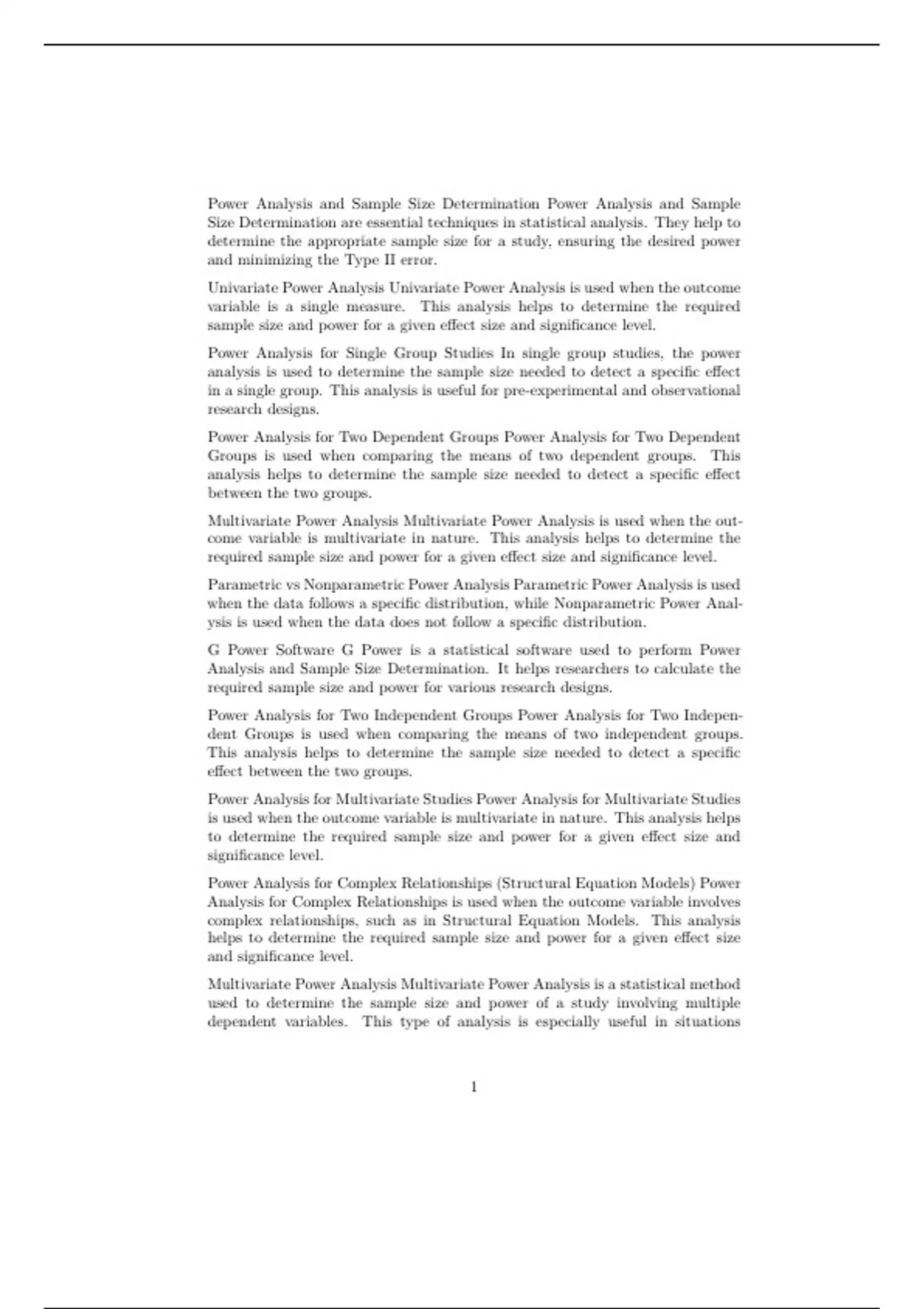 Power Analysis & Sample Size Calculation using GPower Software - Stuvia US