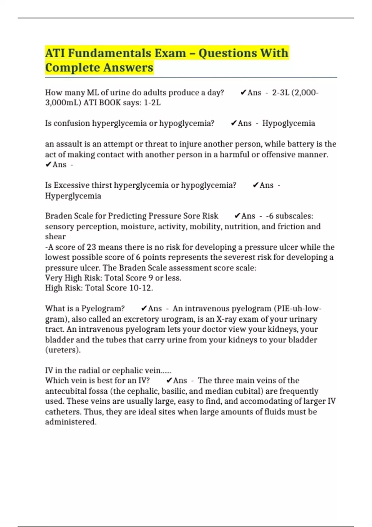 ATI Fundamentals Exam – Questions With Complete Answers - ATI ...