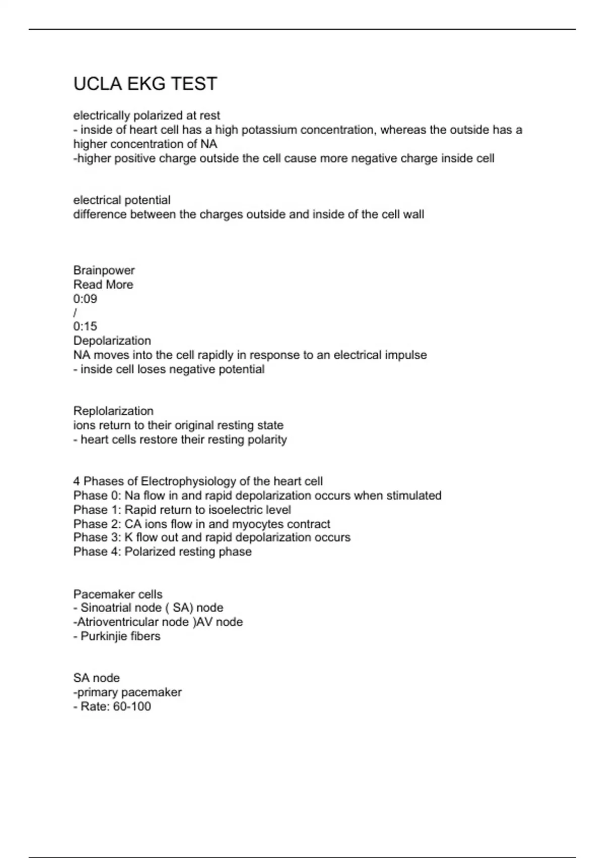UCLA EKG test - UCLA EKG - Stuvia US
