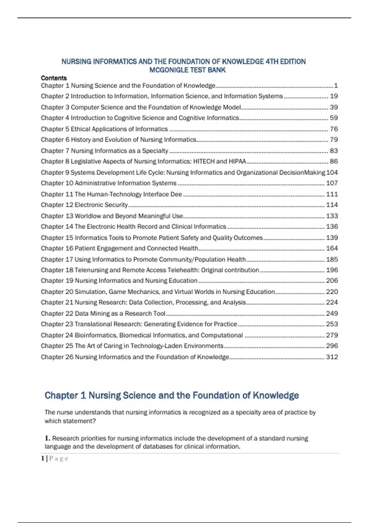 NURSING INFORMATICS AND THE FOUNDATION OF KNOWLEDGE 4TH EDITION ...