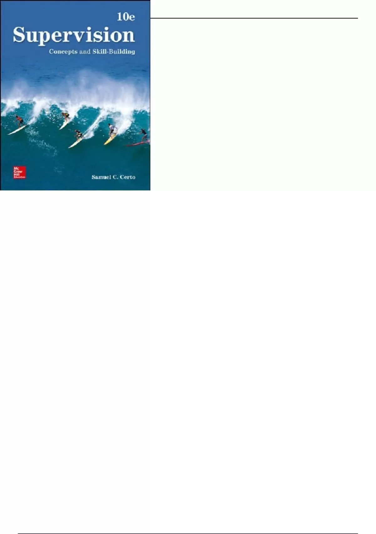 Supervision Concepts and Skill Building 10th Edition By Certo - Test ...