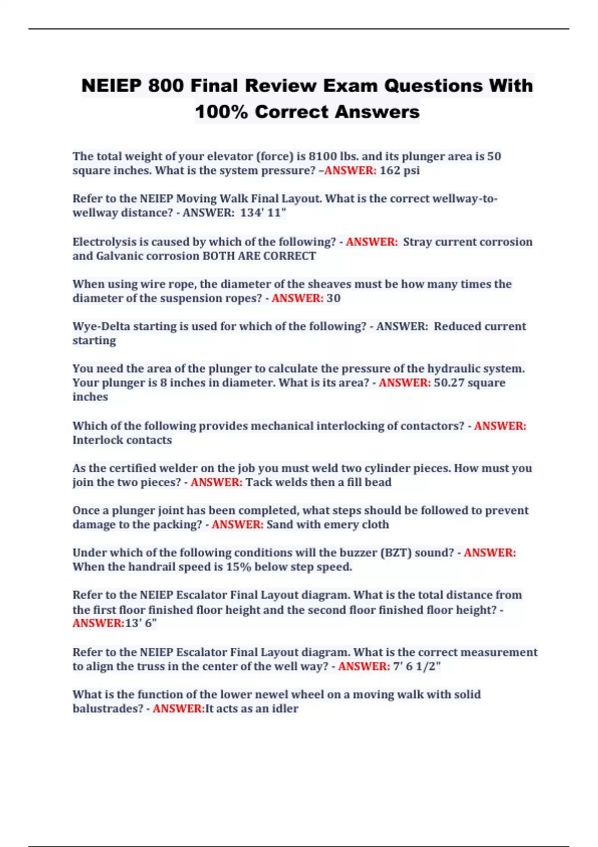 NEIEP 800 Final Review Exam Questions With 100% Correct Answers - NEIEP ...