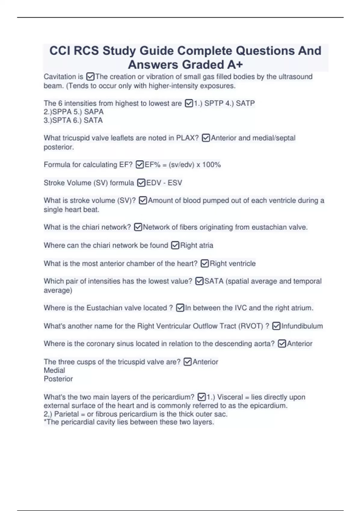 CCI RCS Study Guide Complete Questions And Answers Graded A+ - CCI RCS - Stuvia US