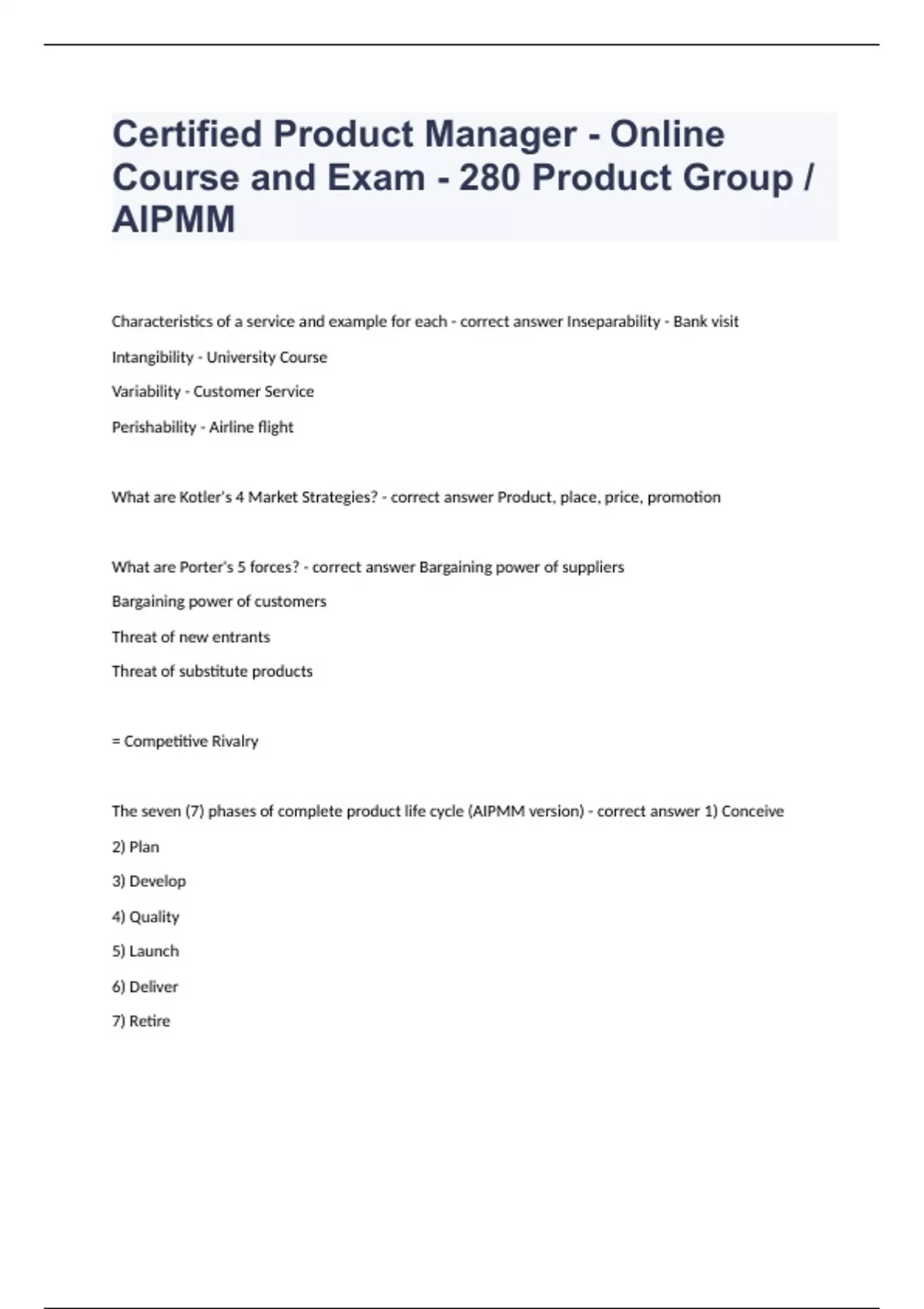 Certified Product Manager - Online Course and Exam - 280 Product Group ...