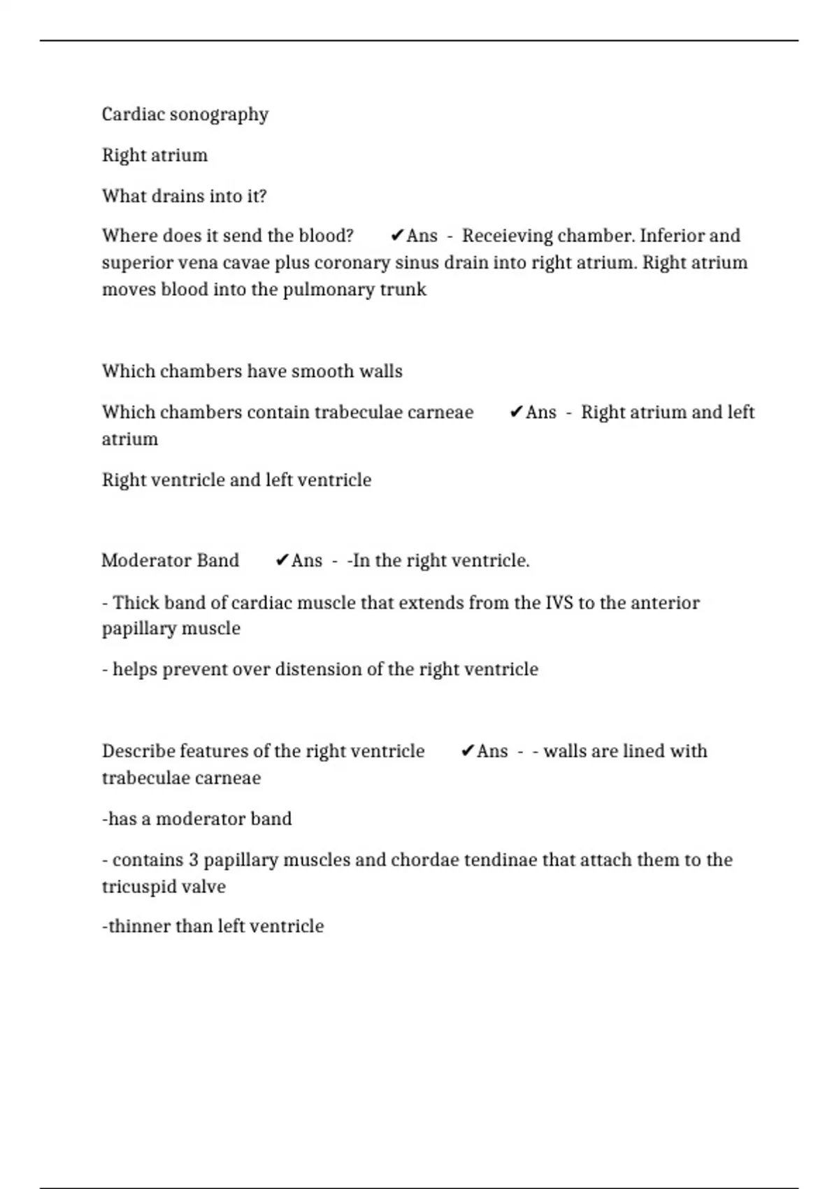 Cardiac Sonography Exam – Questions & Answers - Sonography Canada ...