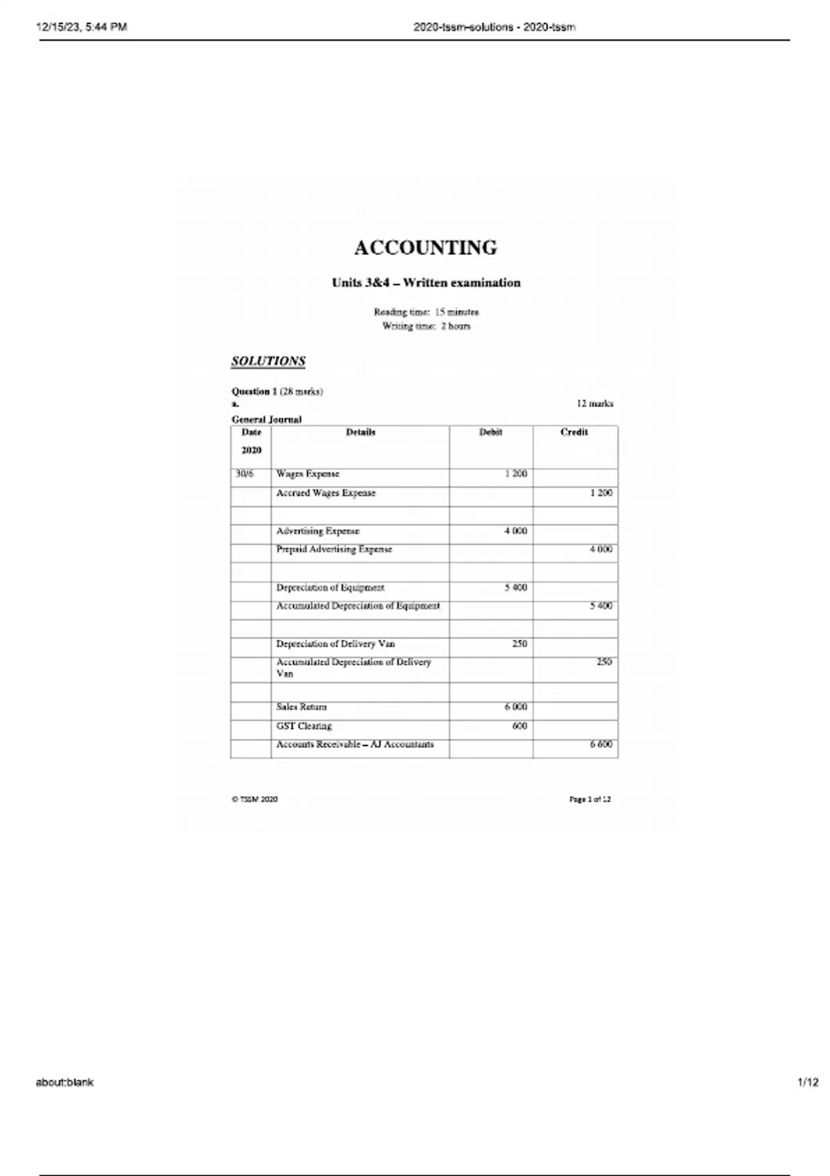 Comprehensive Solutions for TSSM 2020: A Resourceful Guide - Mangerial ...