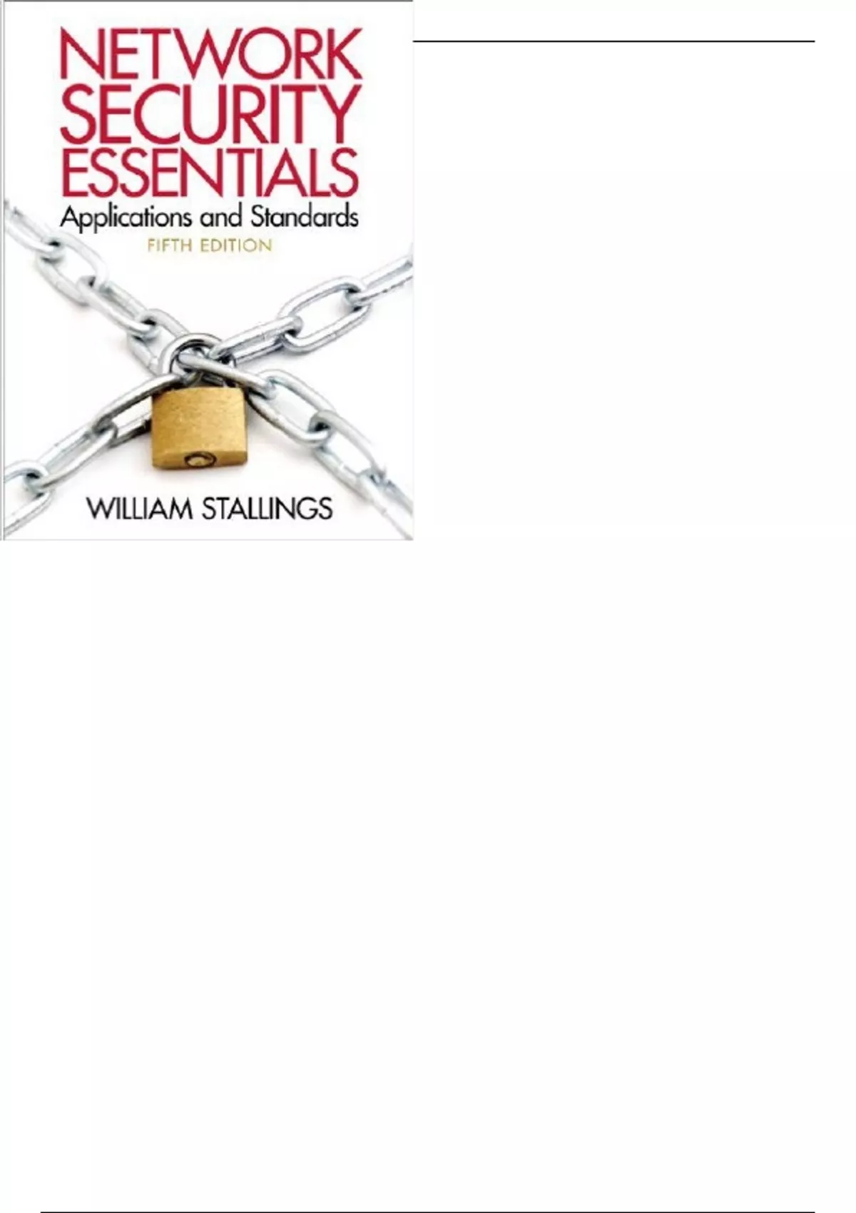 Network Security Essentials Applications And Standards 5th Edition By Willaim Stallings Test