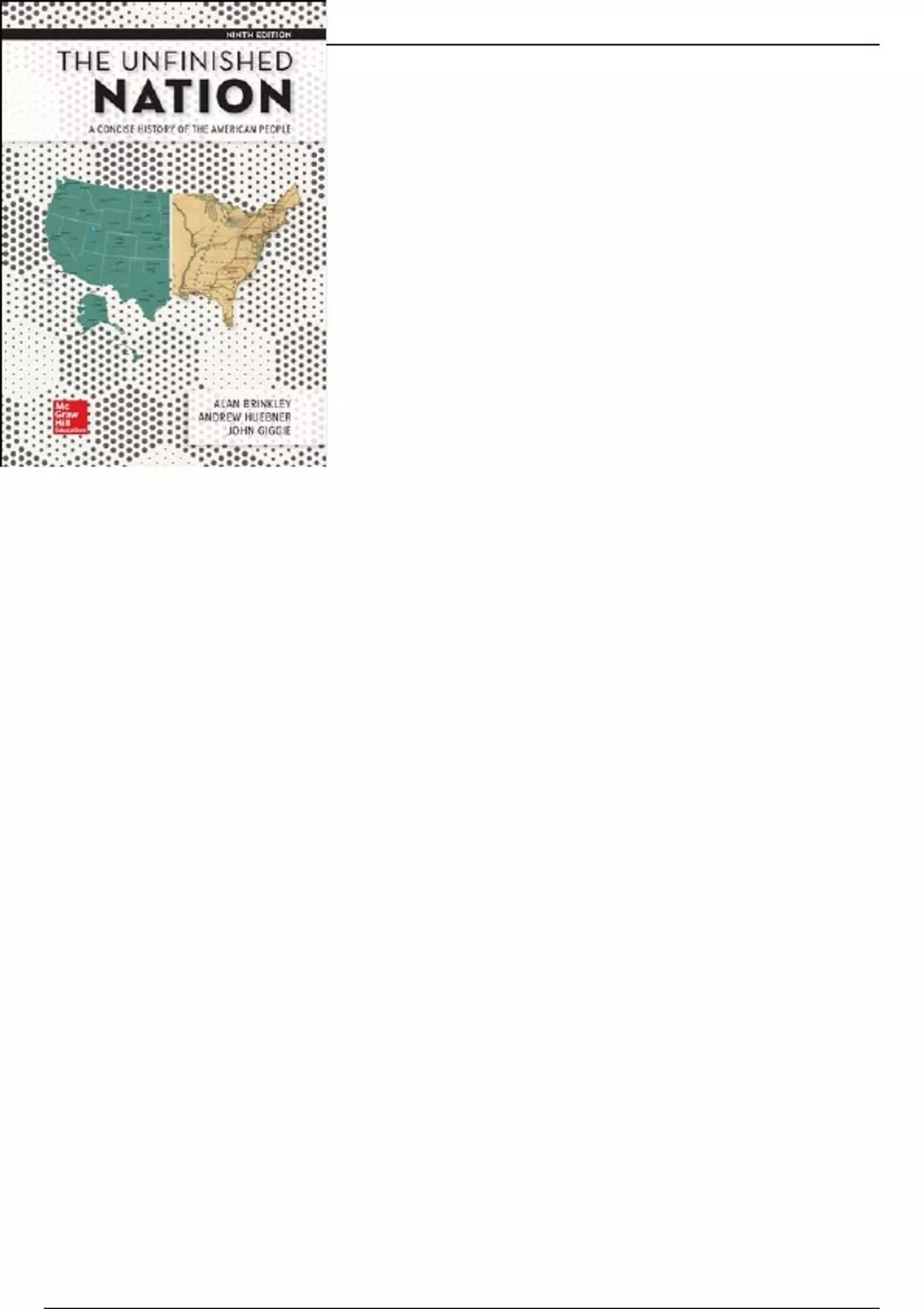 The Unfinished Nation A Concise History of the American People 9Th ...