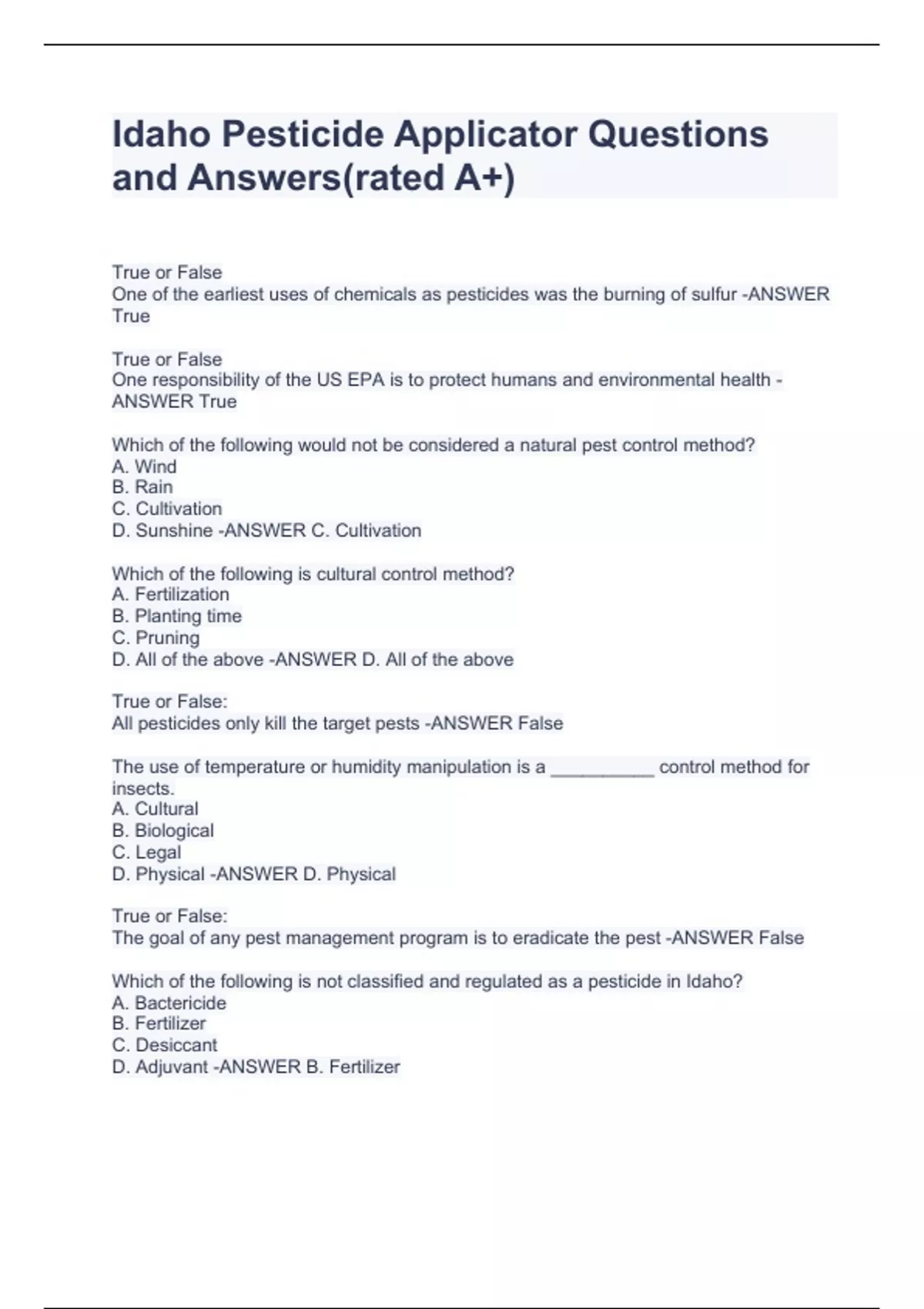 Idaho Herbicide Applicator License – KXVG