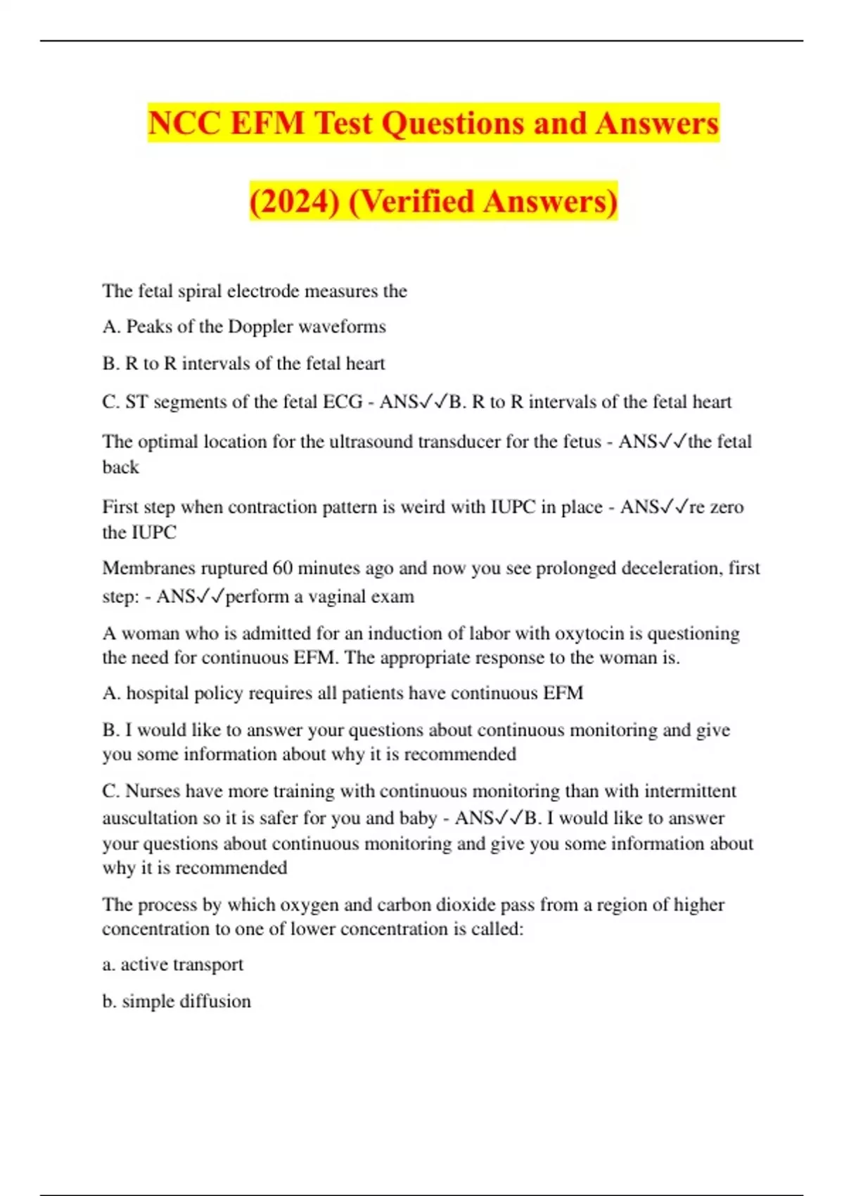 NCC EFM Test Questions and Answers (2024) (Verified Answers) - Ncc efm ...
