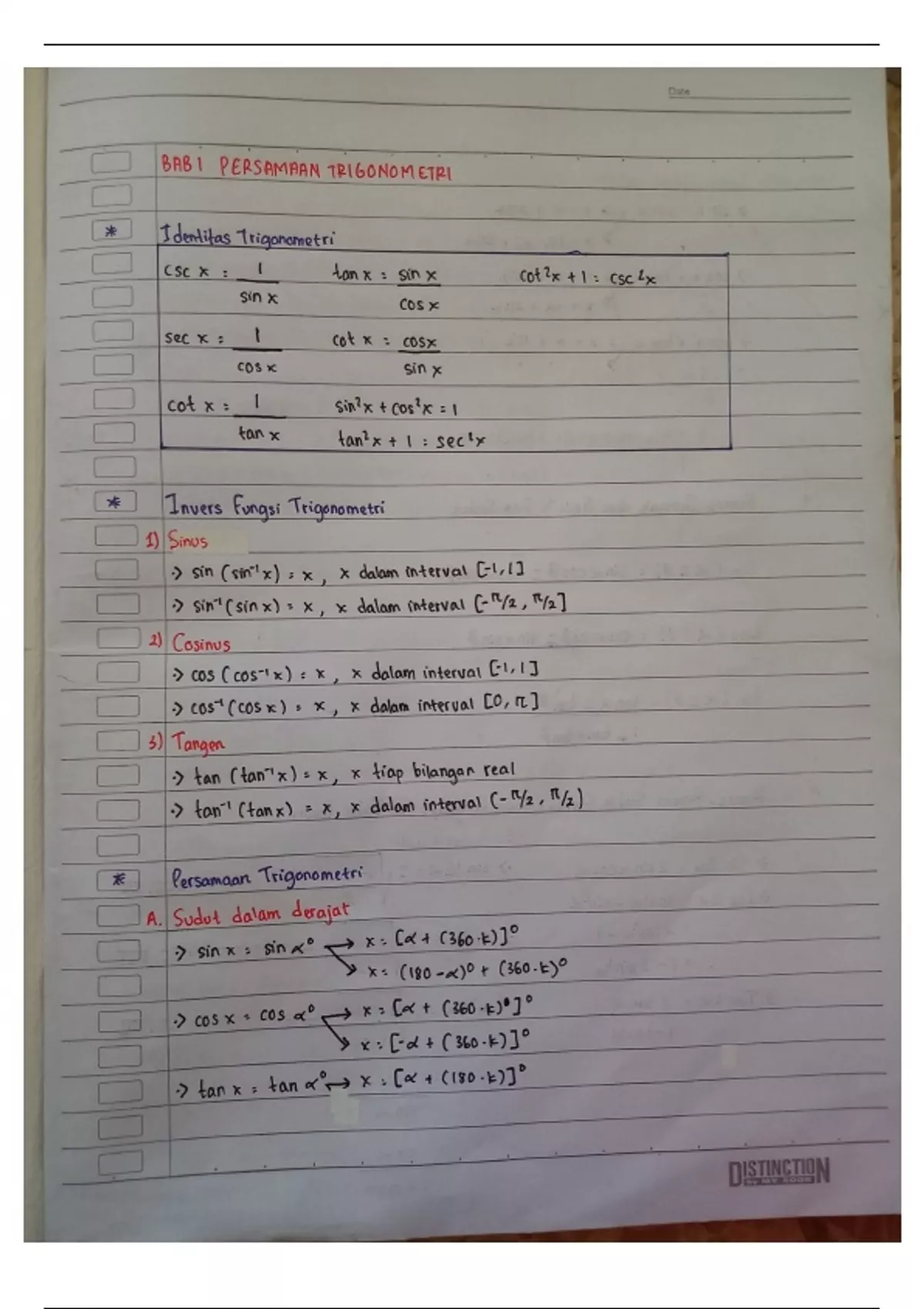 Persamaan Trigonometri - Mathematics - Stuvia US