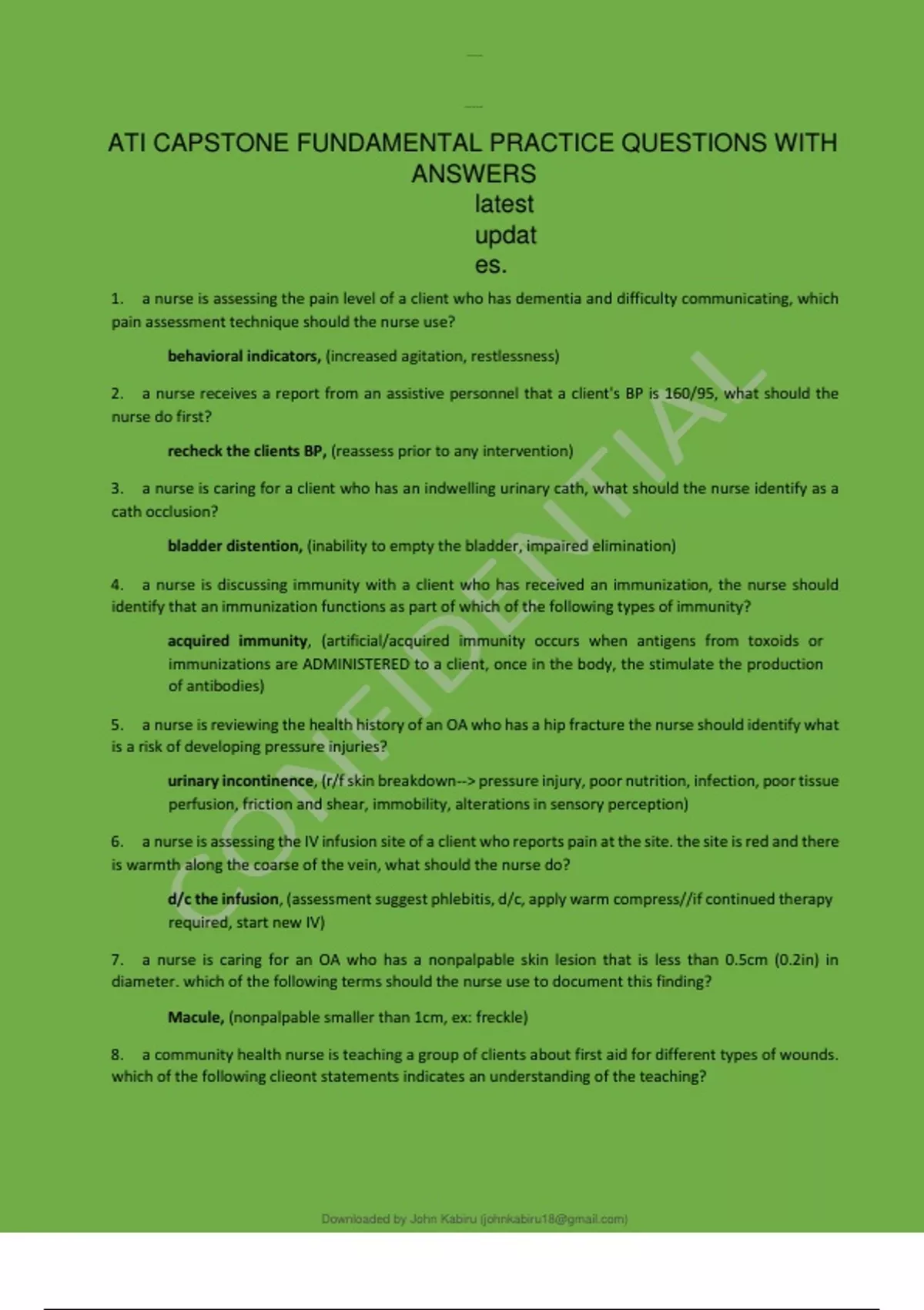 ATI CAPSTONE FUNDAMENTAL PRACTICE QUESTIONS WITH ANSWERS latest updat ...