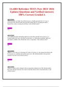 IAABO Refresher TEST (New 2023/ 2024 Update) Questions and Verified ...