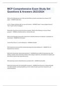 MCP Comprehensive Exam Study Set Questions & Answers 2023/2024 - MCP ...