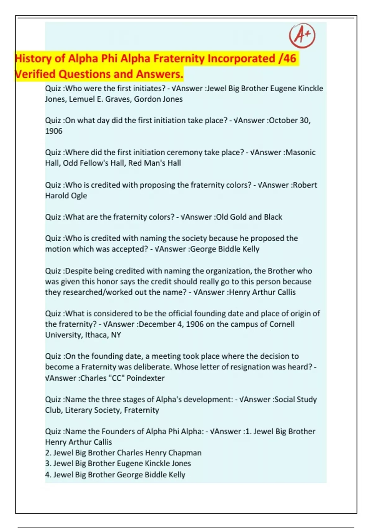 History of Alpha Phi Alpha Fraternity Incorporated -46 Verified ...