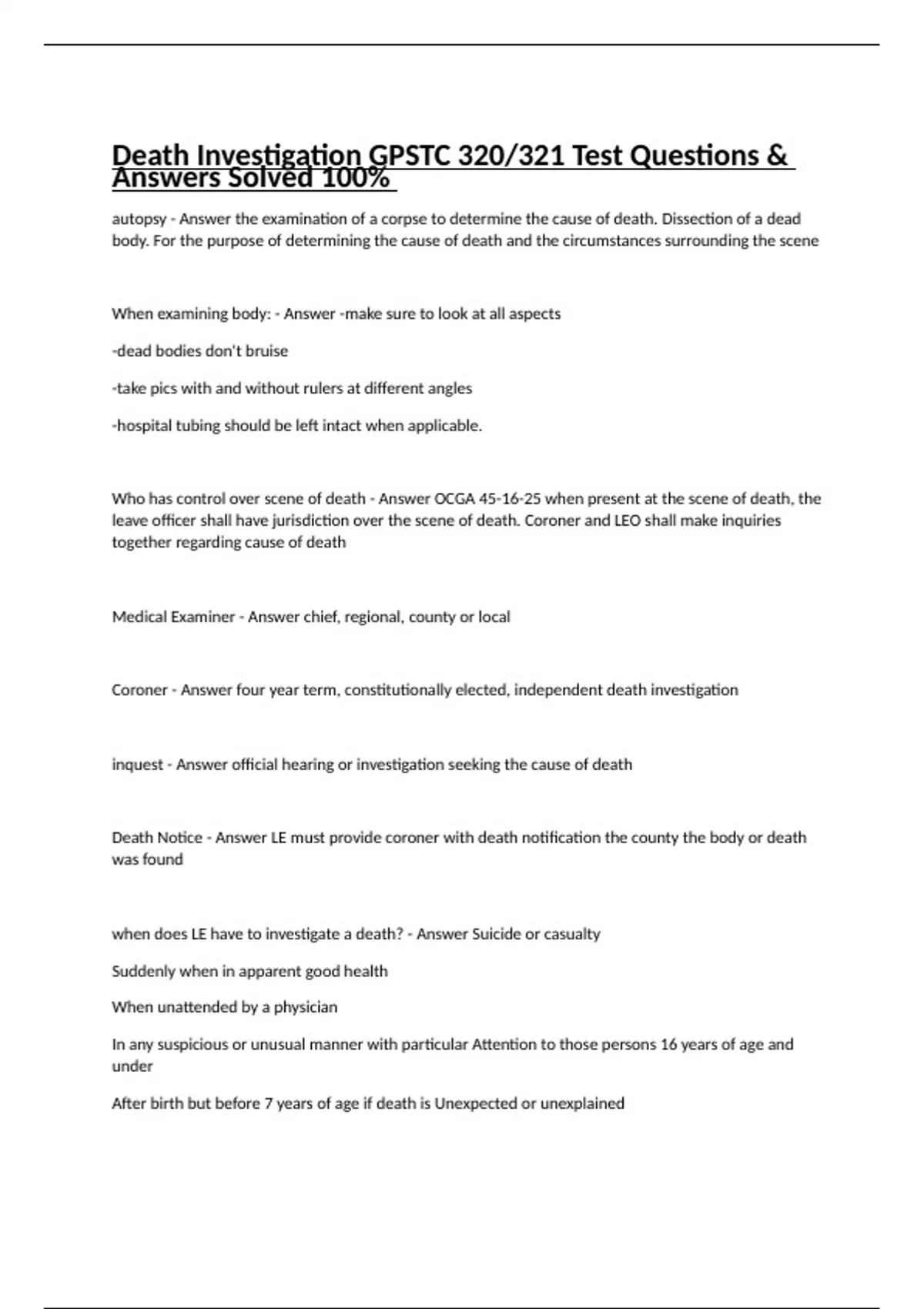 Control Tactics/OC Spray GPSTC 320/321 Exam Questions With Correct ...