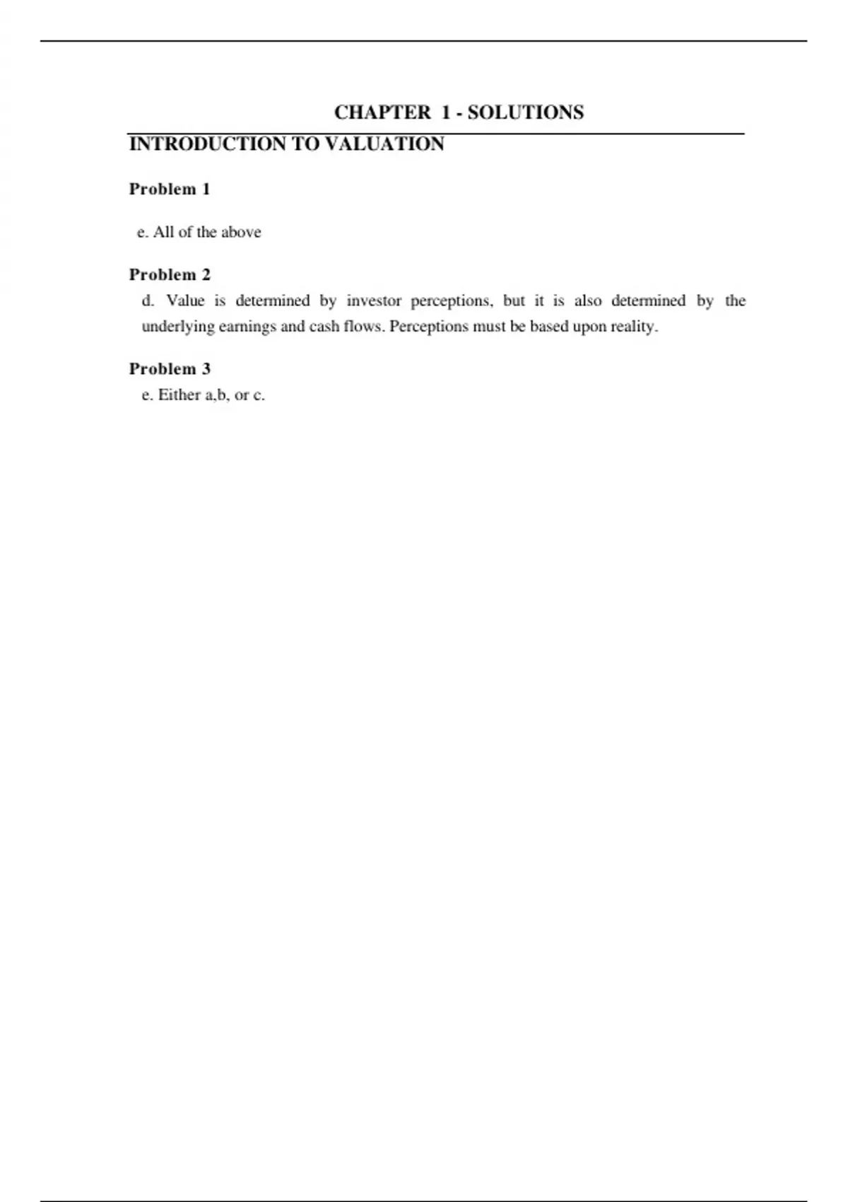Summary Investment Valuation Aswath Damodaran 3rd Edition Solutions Manual PDF - MAPF - Stuvia US