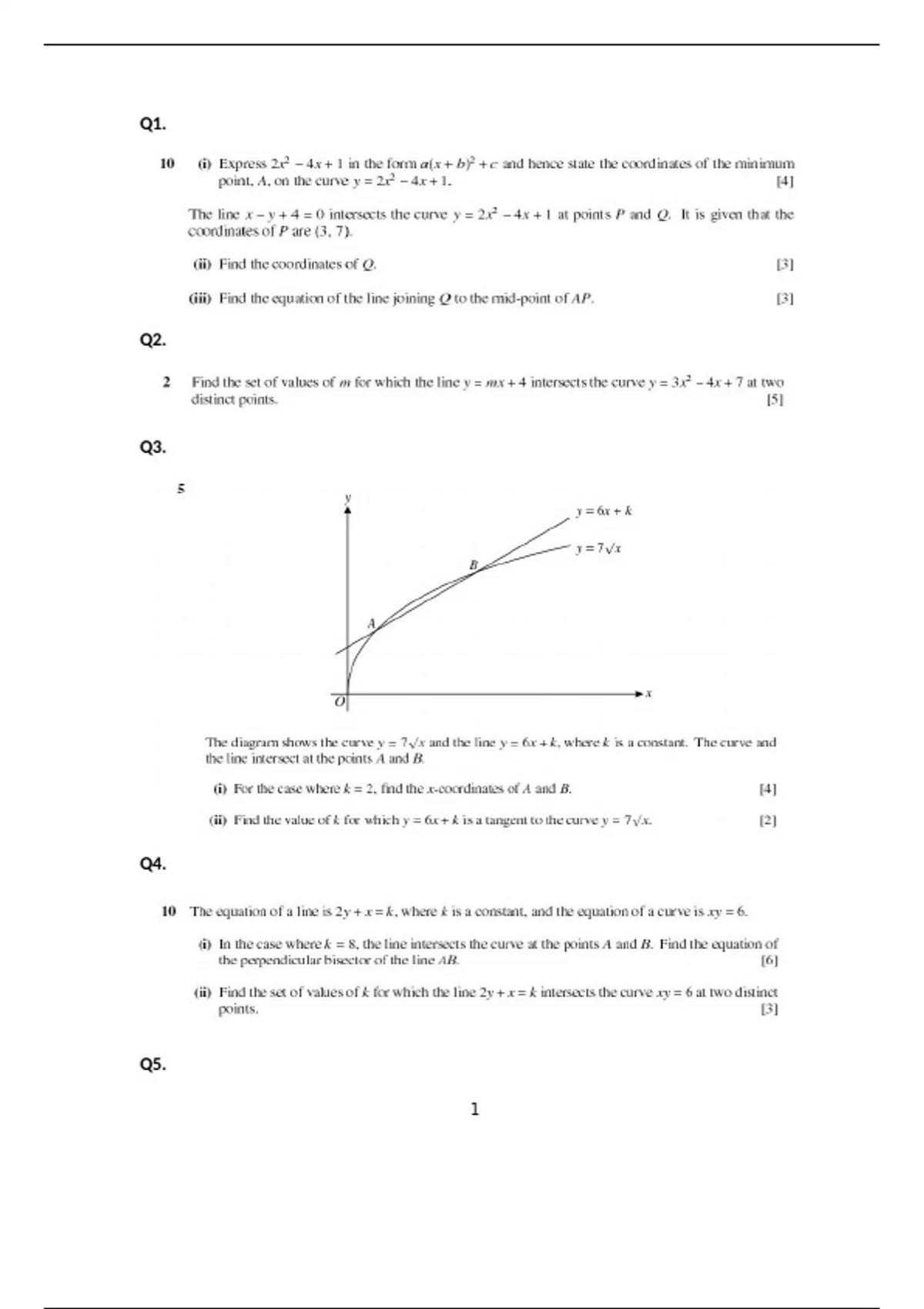 IGCSE AS and A level pure math 1 ( chapter 1: quadratics ...