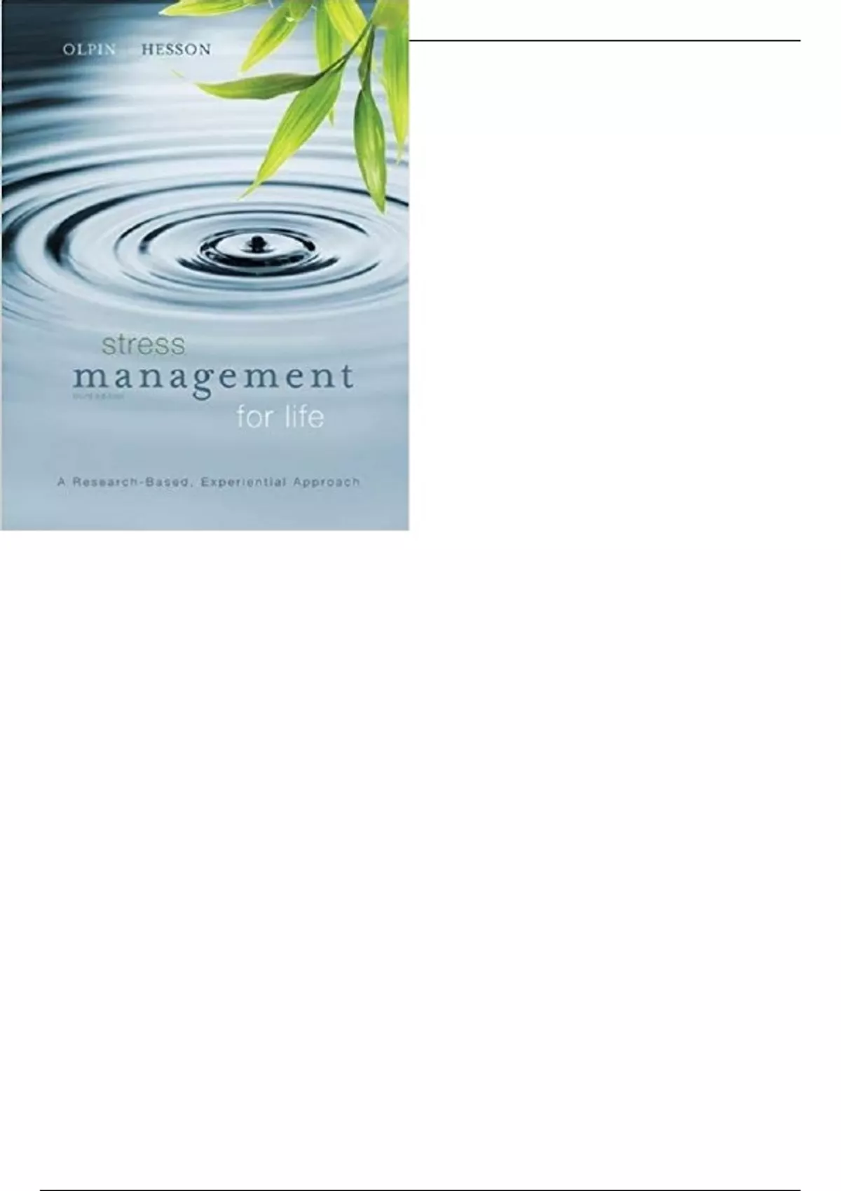Stress Management for Life A Research-Based Experiential Approach, 3rd ...