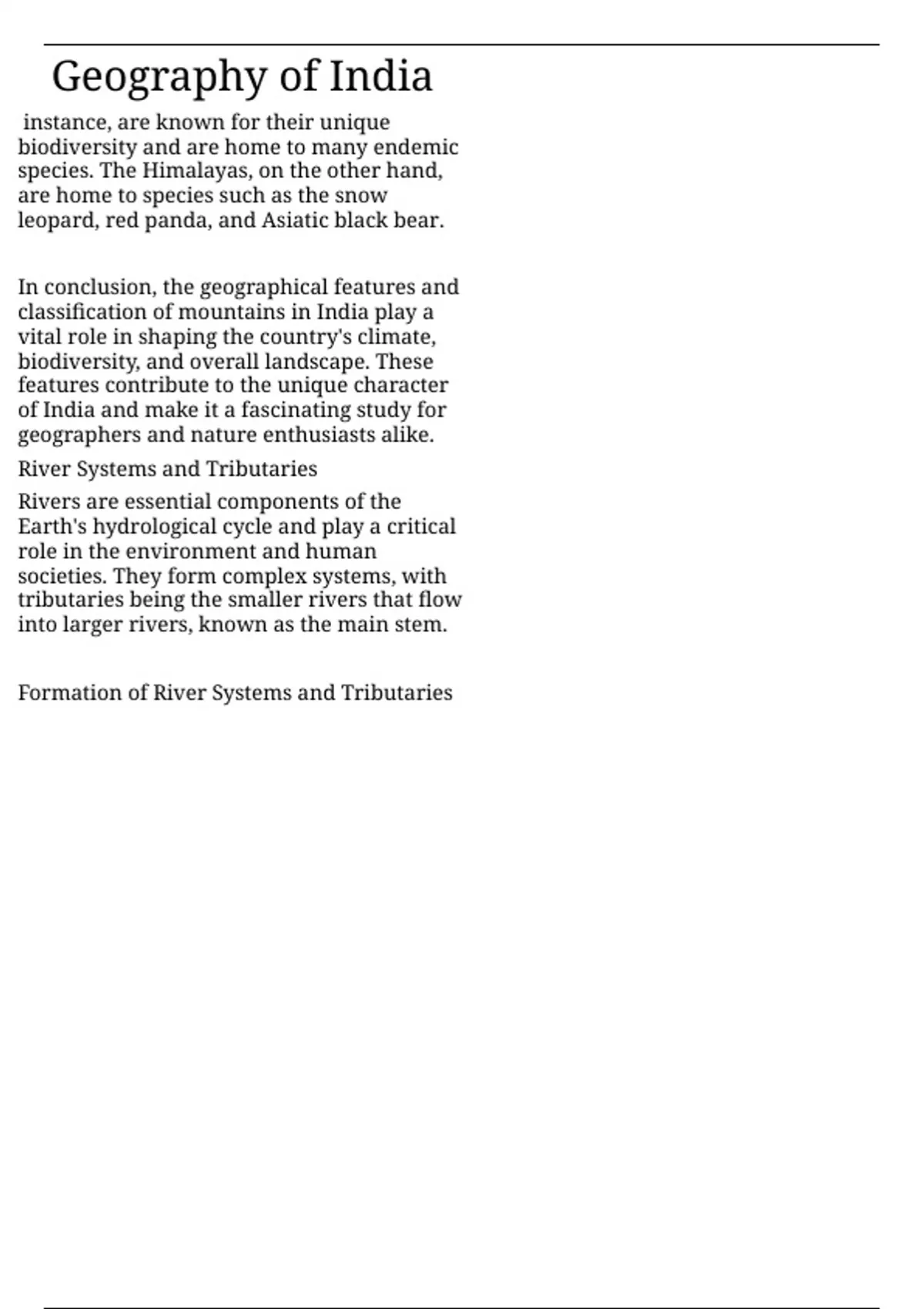 Summary Geography of India - Geography - Stuvia US