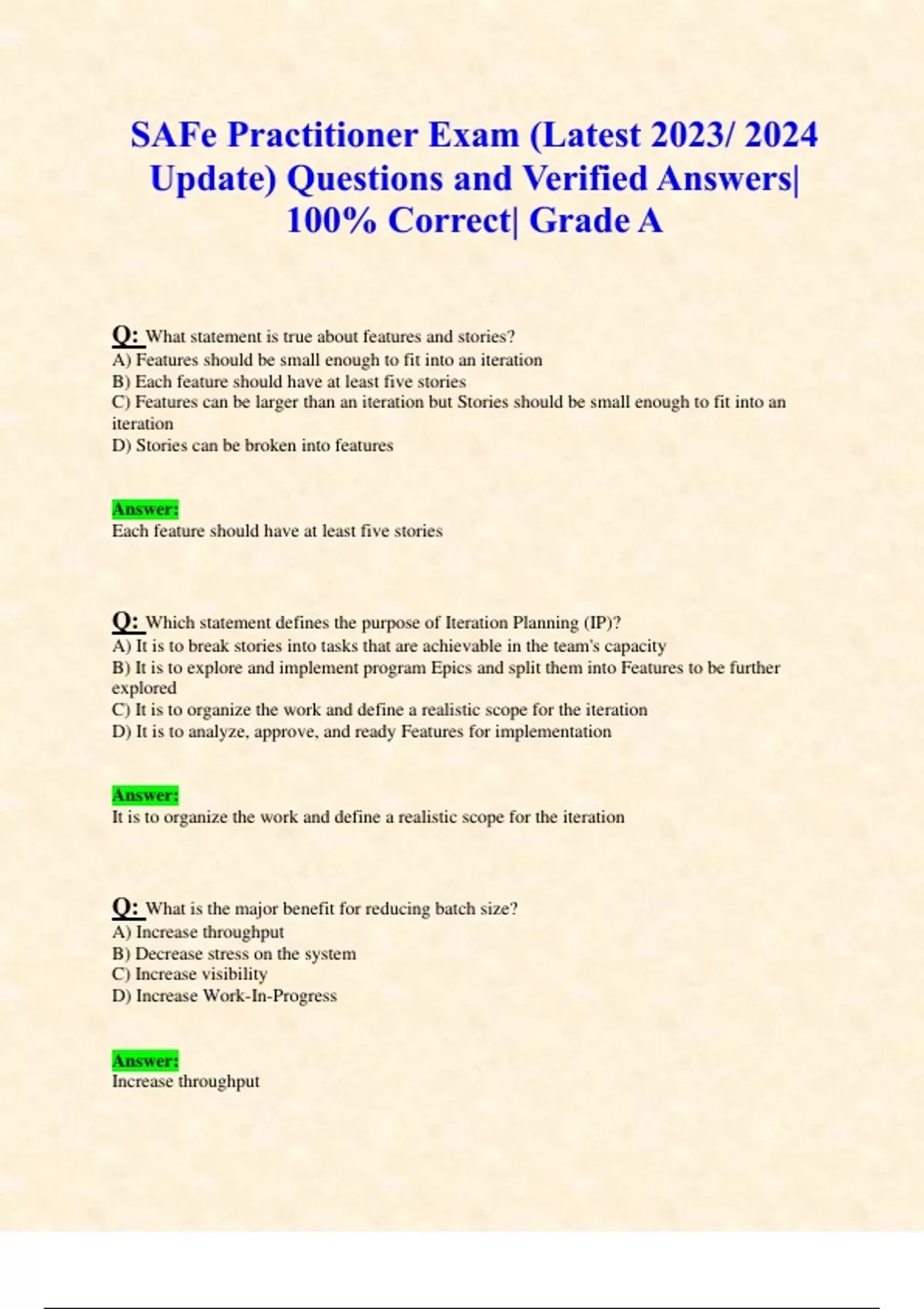 Safe Practitioner Exam Latest 2023 2024 Update Questions And Verified Answers 100 Correct