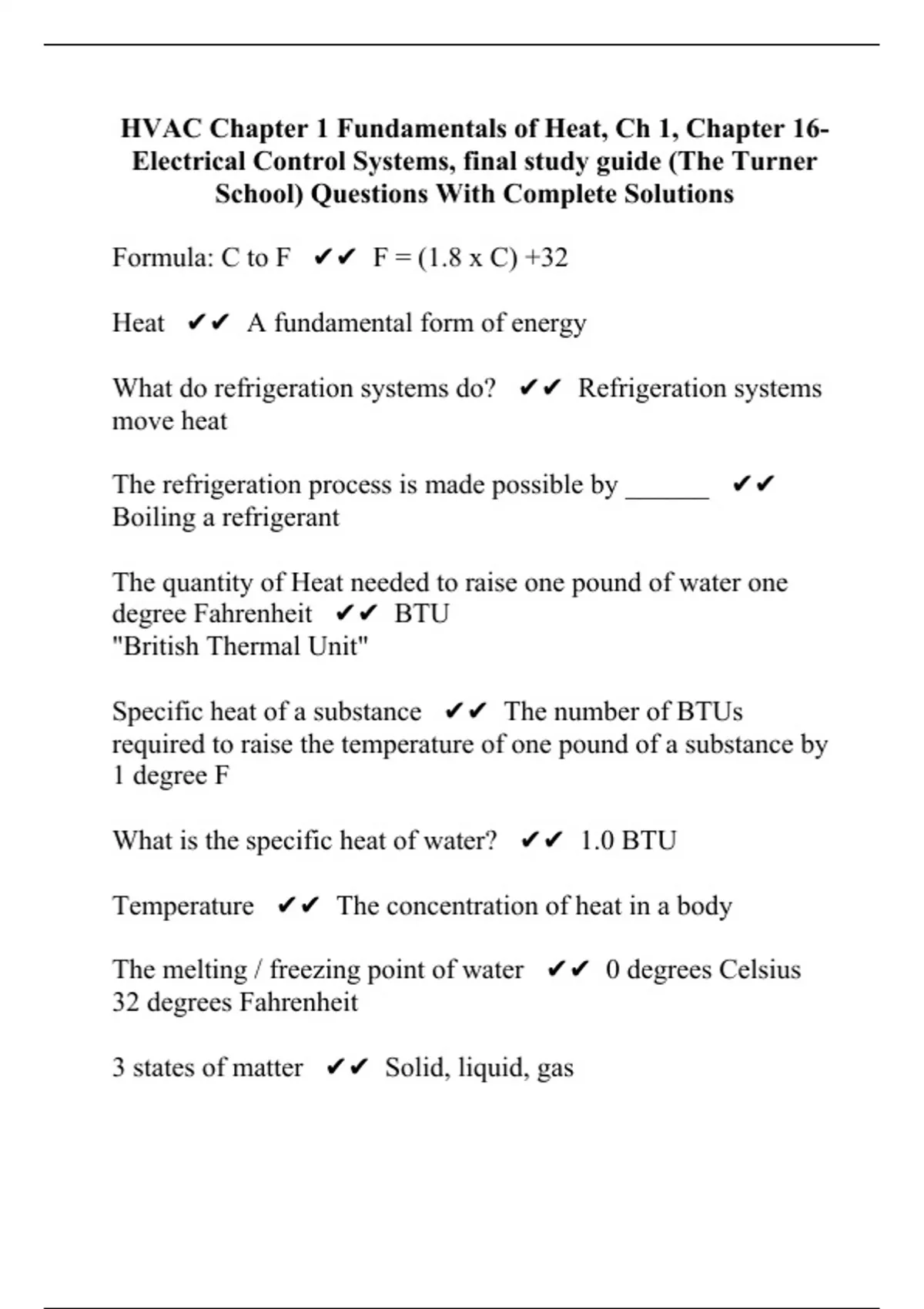 HVAC Chapter 1 Fundamentals of Heat, Ch 1, Chapter 16-Electrical ...