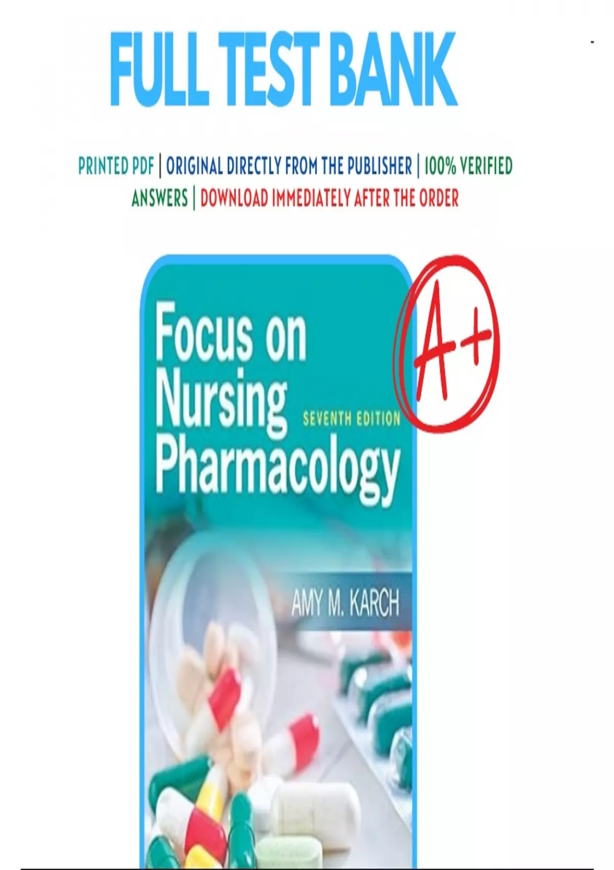 Test Bank For Focus on Nursing Pharmacology 7th Edition Karch ...