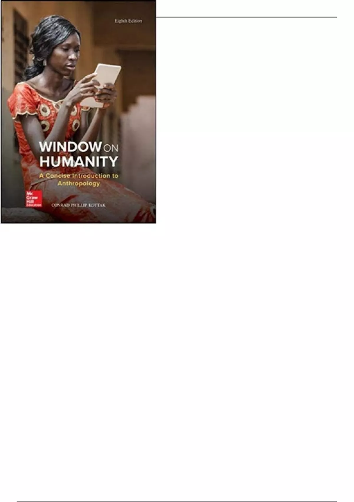 Window on Humanity A Concise Introduction to General Anthropology 8th ...