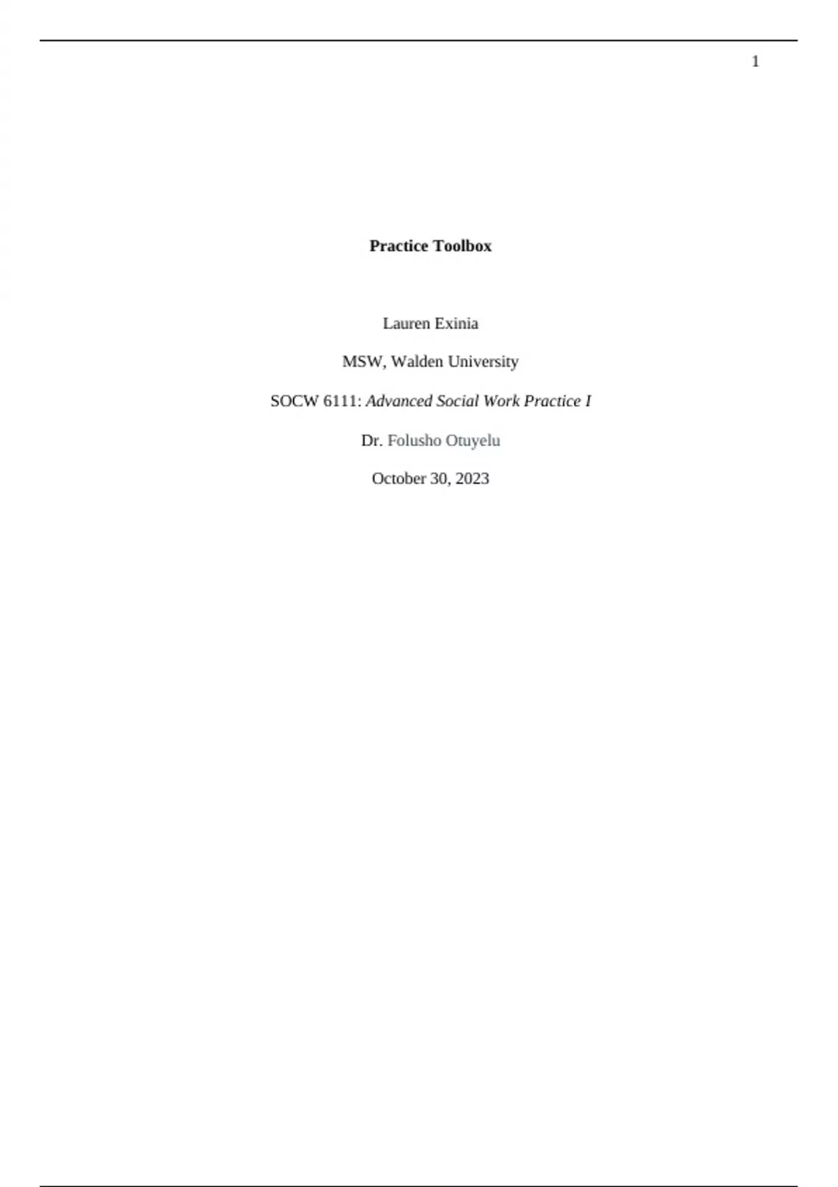 SOCW 6111 Week 10 Assignment End of Year 2023 with complete solution ...