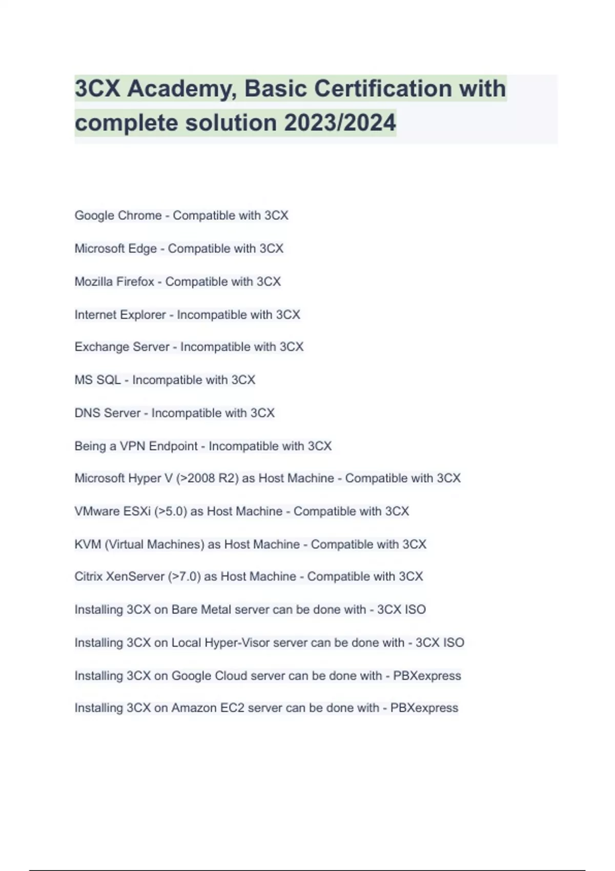 3CX Academy, Basic Certification with complete solution 2023/2024 - 3CX ...