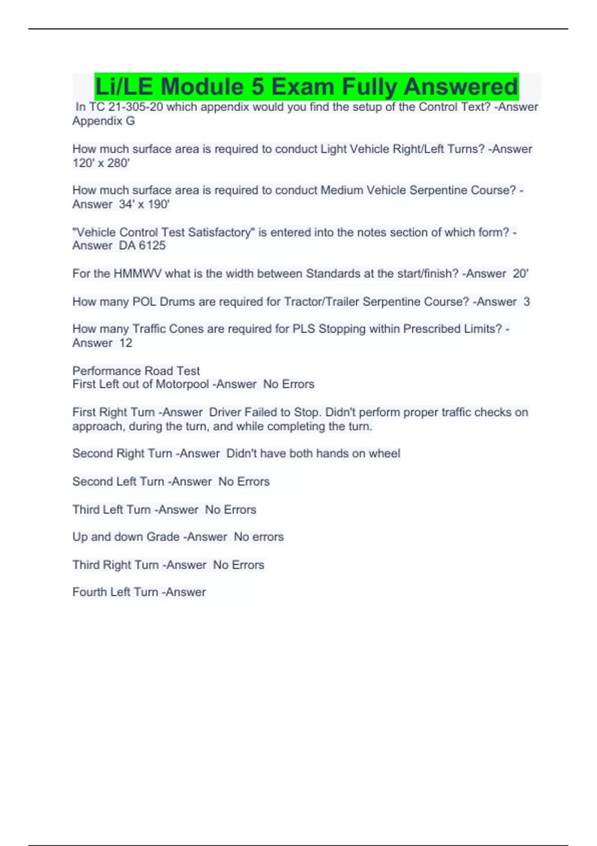 Li/LE Module 5 Exam Fully Answered - Li/LE - Stuvia US