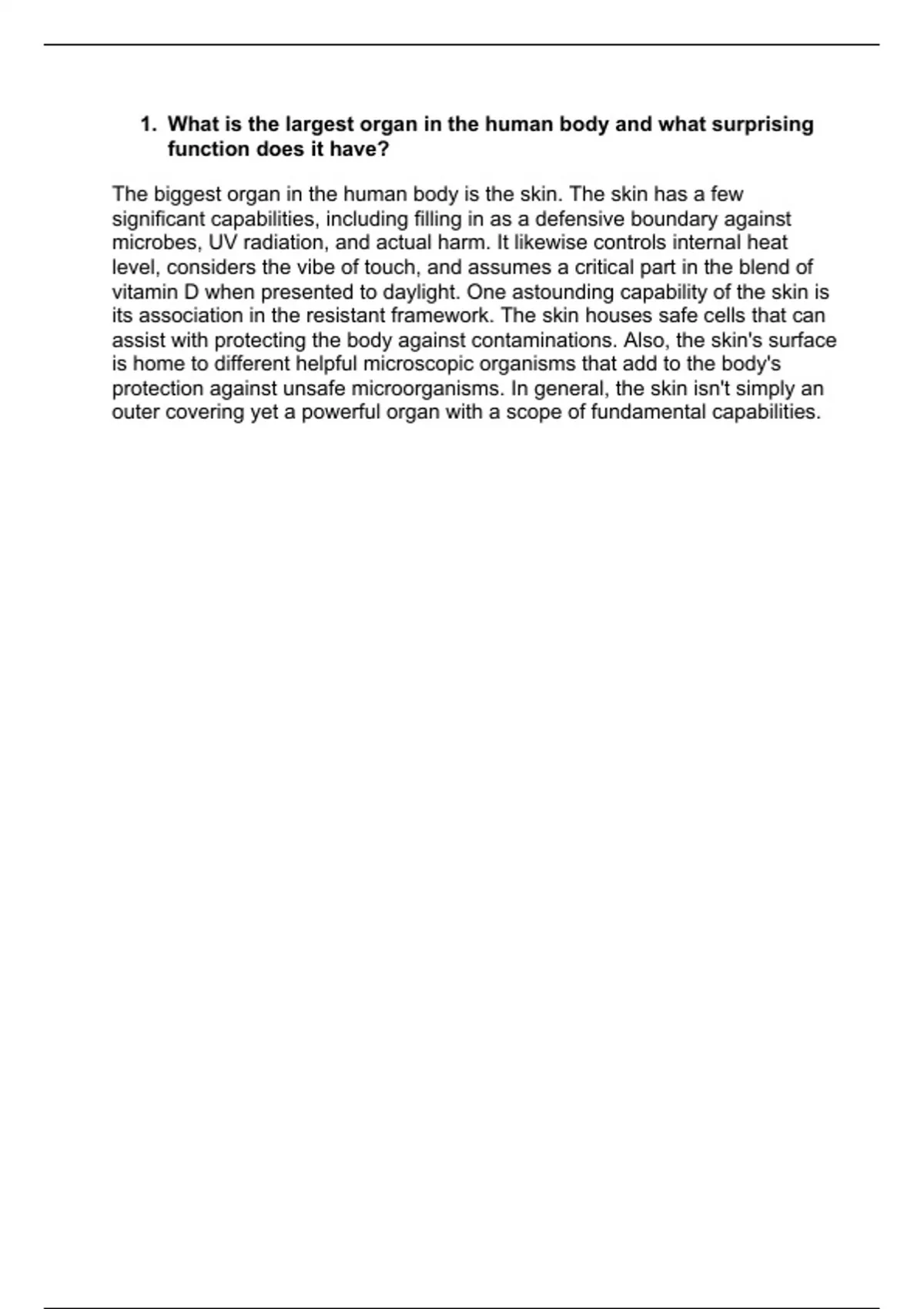 10 Interesting facts about Human Body. - Science - Stuvia US