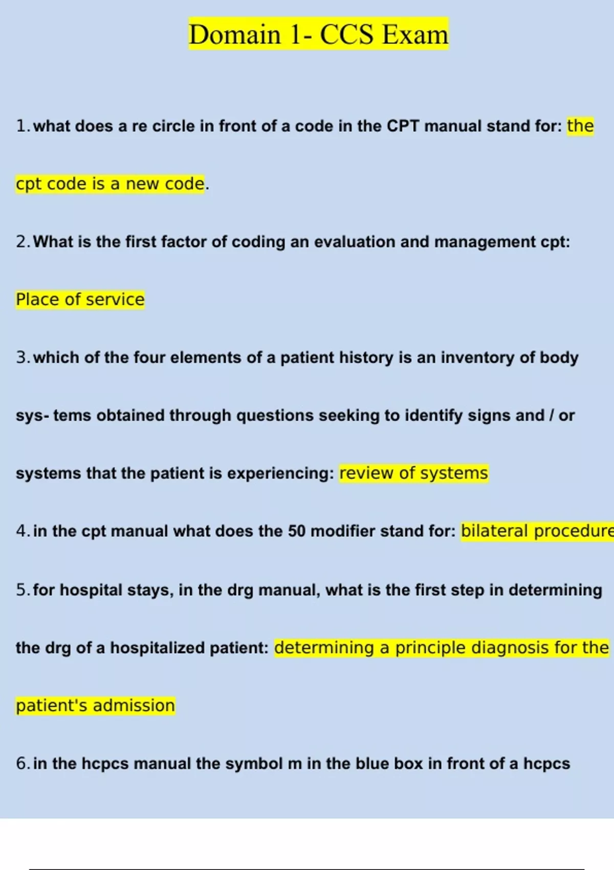 CCS Exam Domain 1 Questions And Answers 2024 - CCS - Certified Construction Specifier - Stuvia US