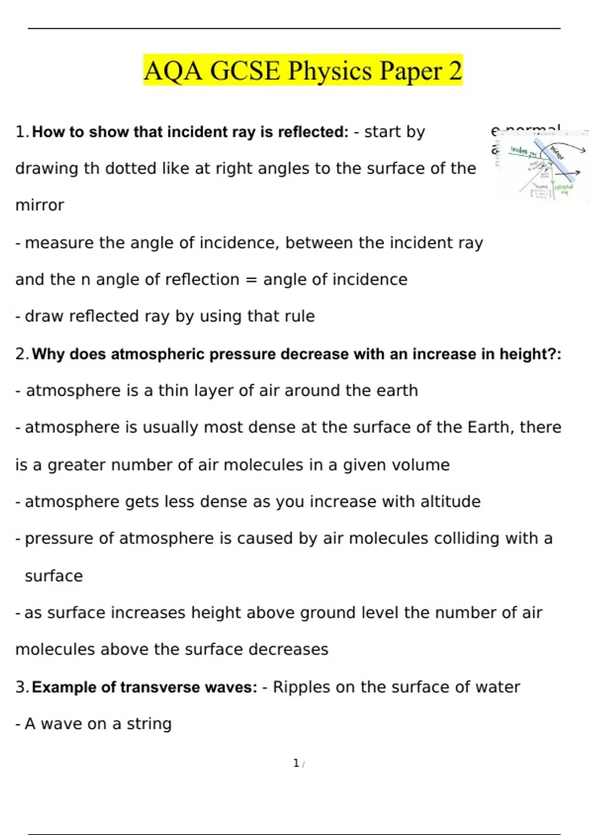 AQA GCSE Physics Paper 2 Q&A Latest Update 2024 - AQA GCSE Physics ...