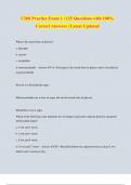 CDR Practice Exam 1 | 125 Questions with 100% Correct Answers | Latest ...