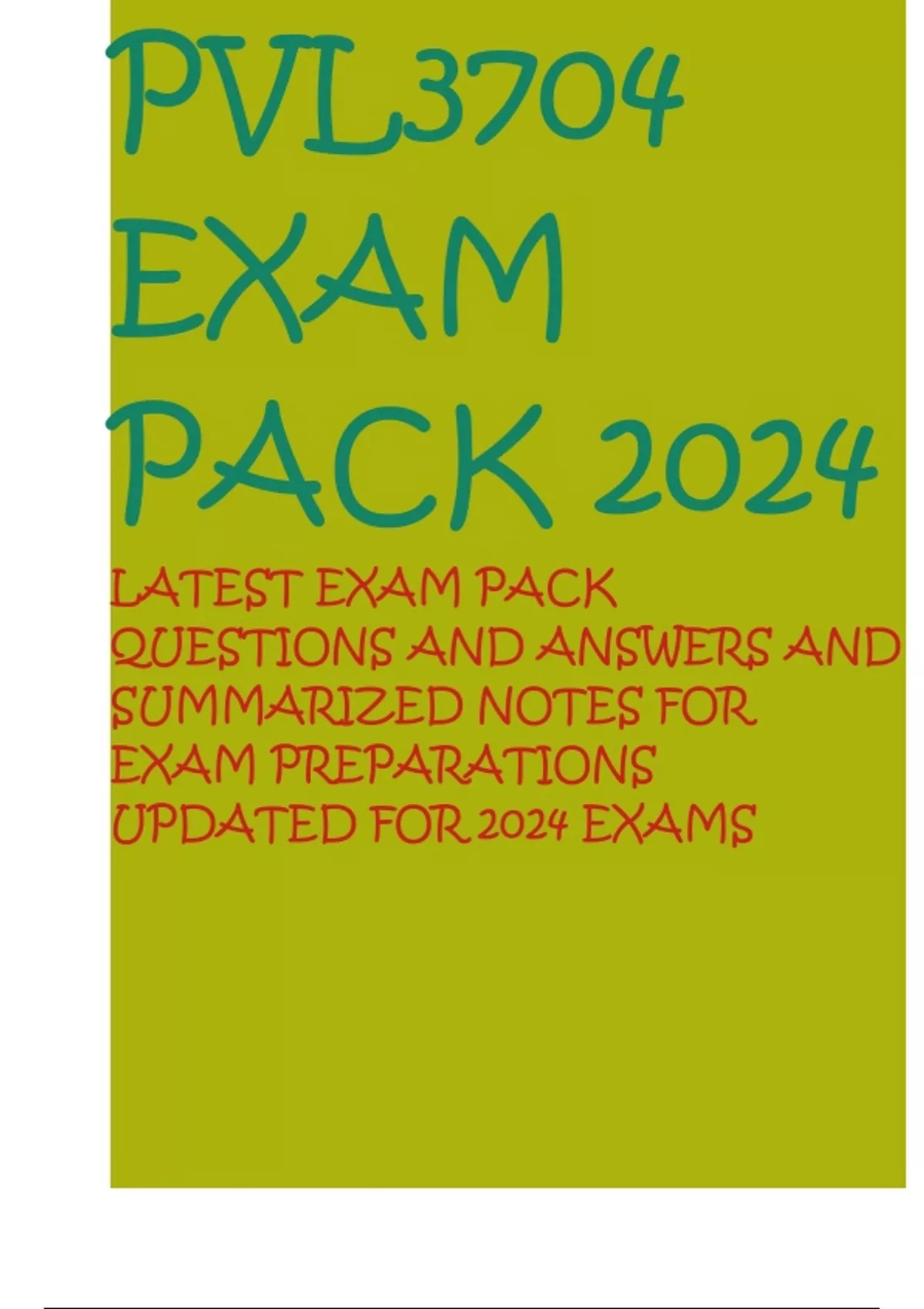 PVL3704 EXAM PACK 2024 - PVL3704 - Stuvia SA