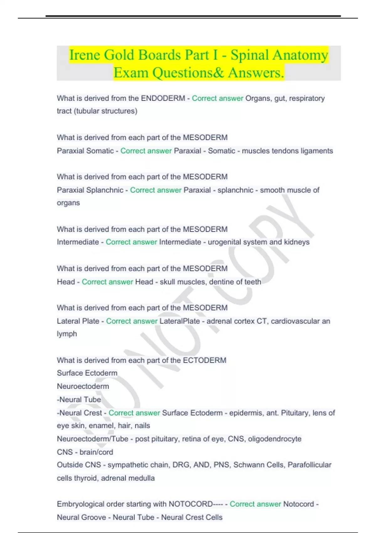 Irene Gold Practice Questions Compilation Bundle for 2024 - Stuvia US