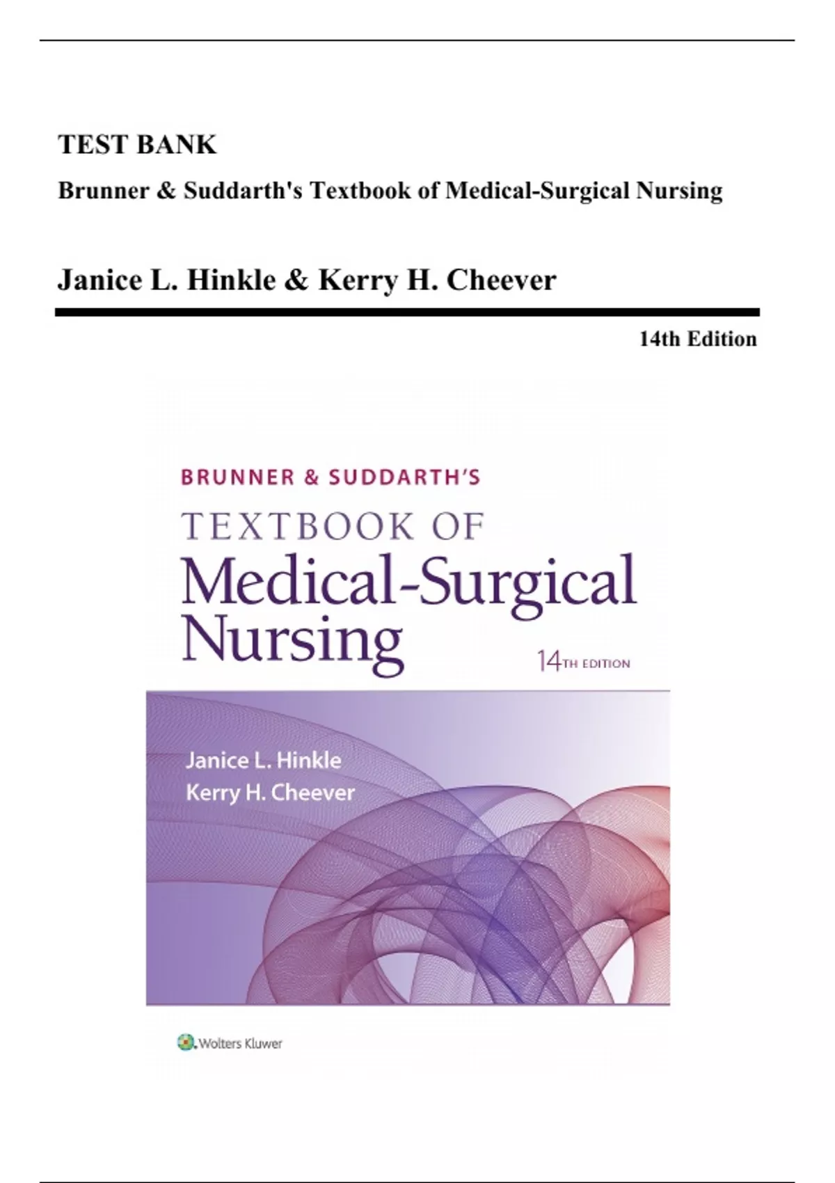 Brunner & Suddarth's Textbook of Medical-Surgical Nursing – 14th ...