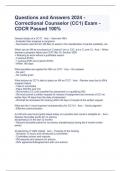 Questions and Answers 2024 - Correctional Counselor (CC1) Exam - CDCR ...