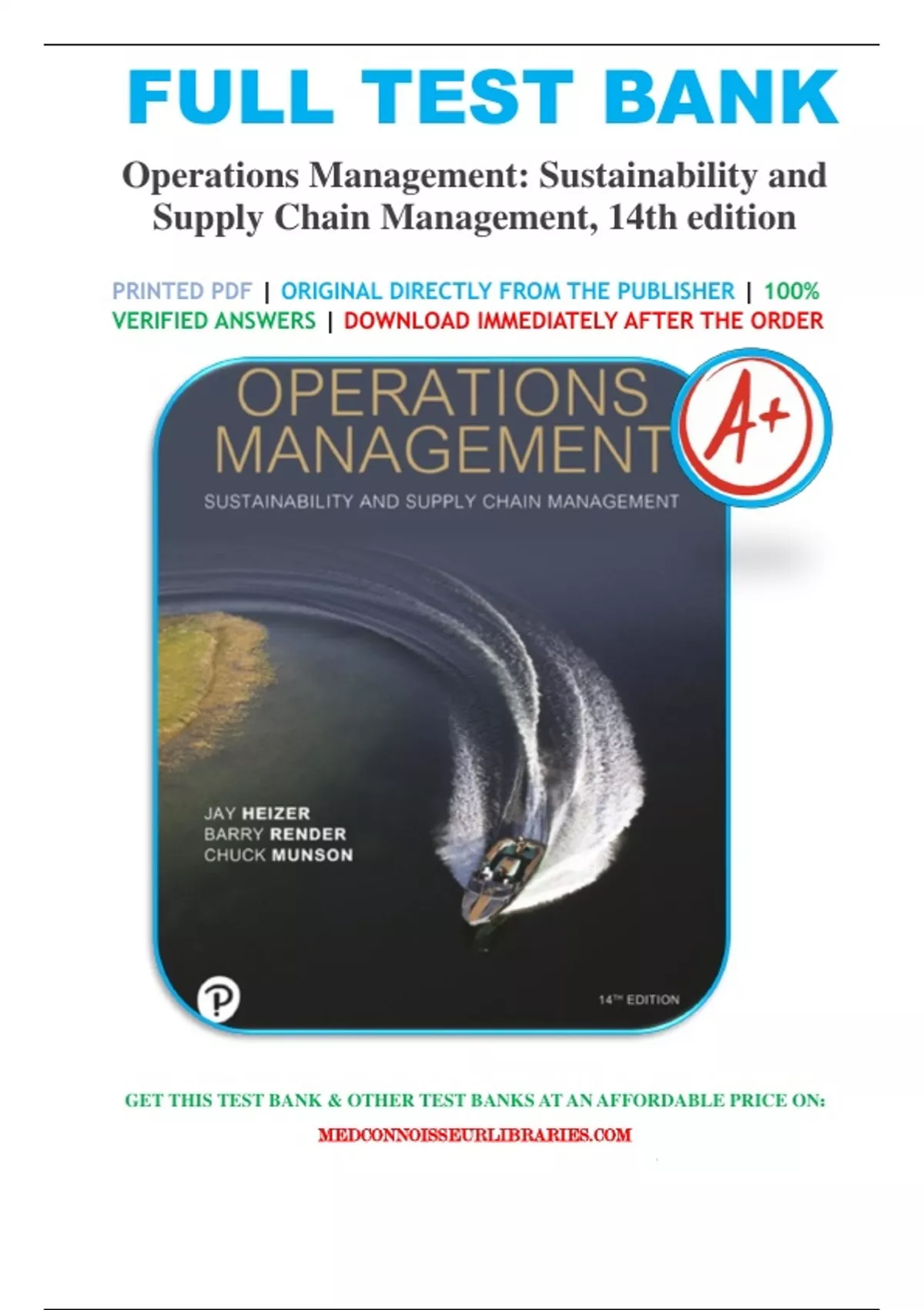 Test bank for Operations Management: Sustainability and Supply Chain ...