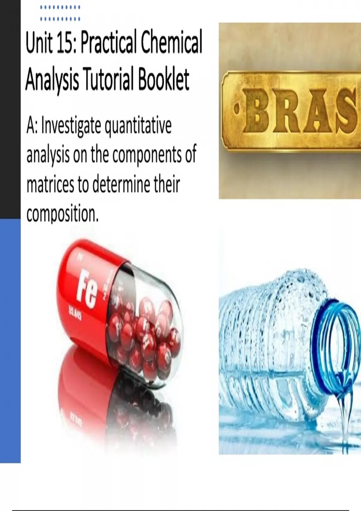 Assignment 1 Unit 15 - Practical Chemical Analysis - Unit 15 ...