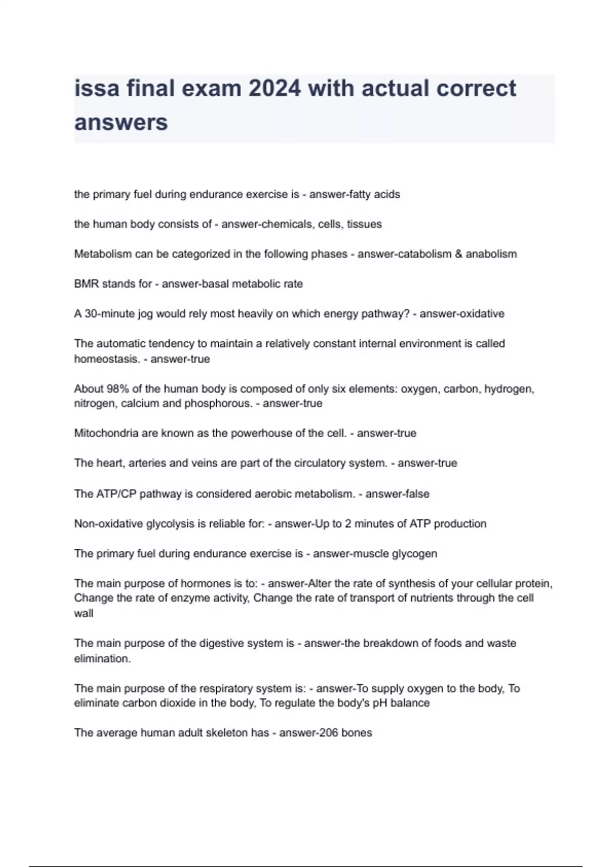 issa final exam 2024 with actual correct answers - Issa fnal eam ...